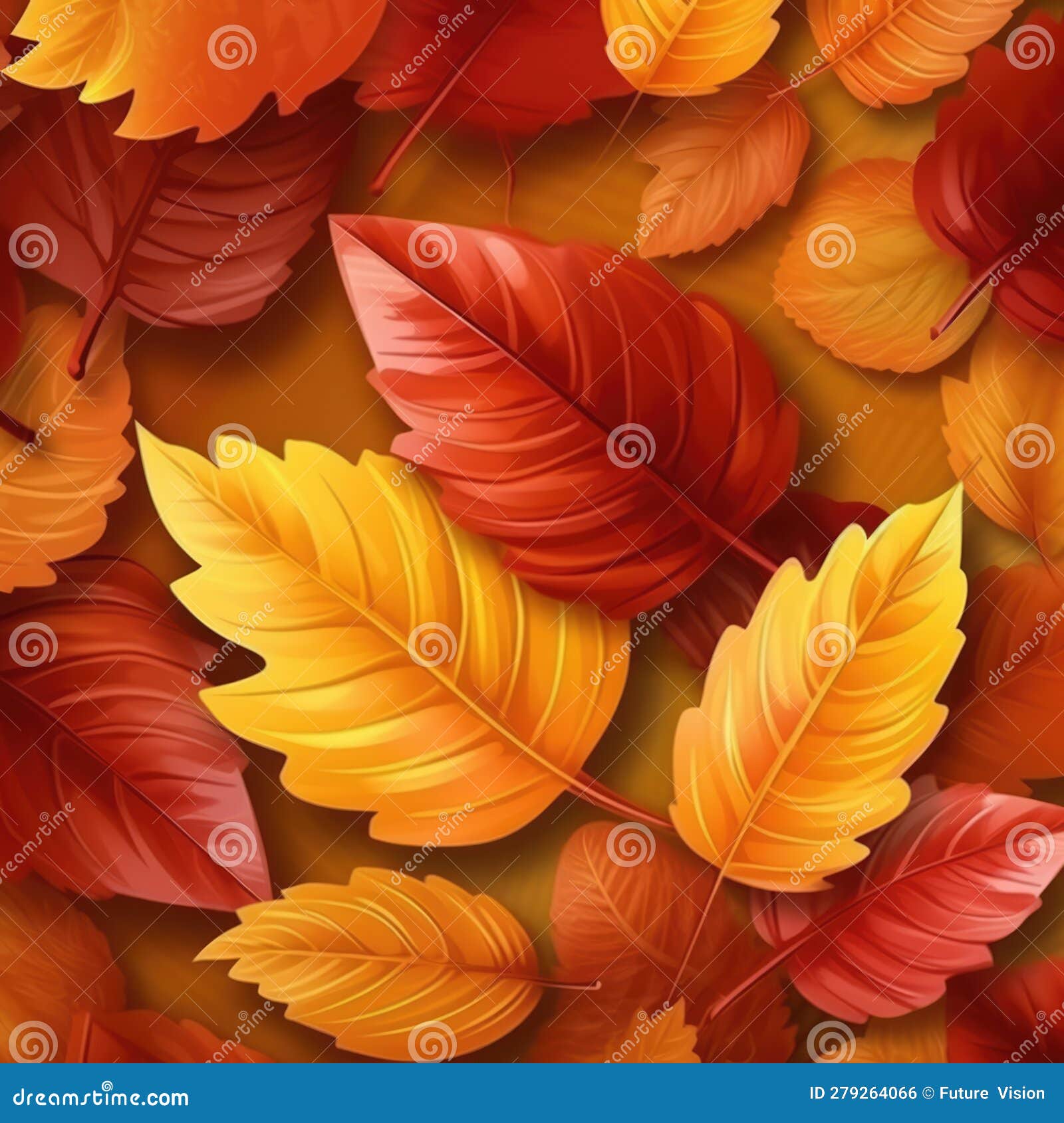 Close Up of Multi Coloured Autumn Leaves Background, Created Using ...