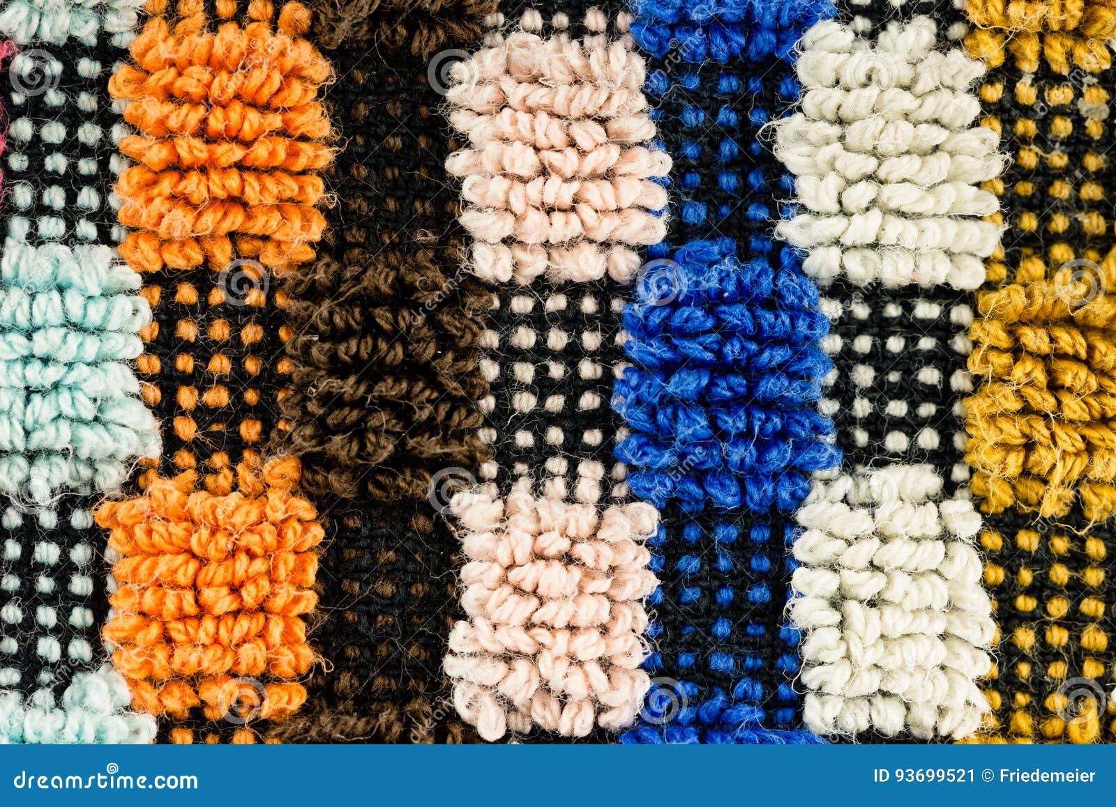 Close-up of a Multi Coloured Detailed Structured Fabric Pattern Stock ...