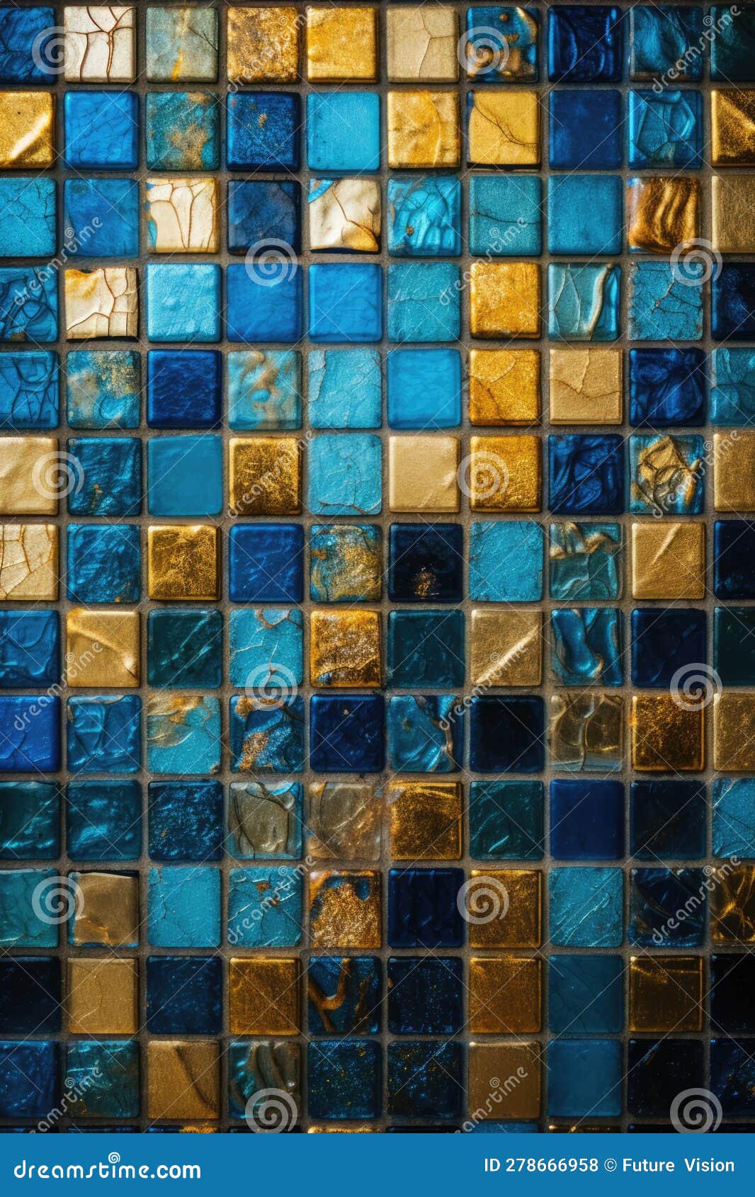 Close Up of Multi Coloured Mosaic Background, Created Using Generative ...