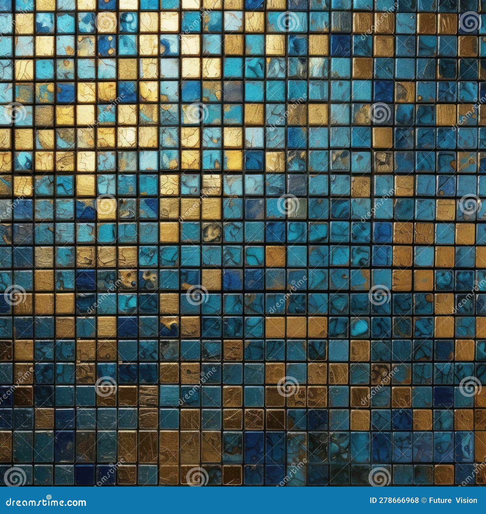 Close Up of Multi Coloured Mosaic Background, Created Using Generative Ai Technology Stock ...