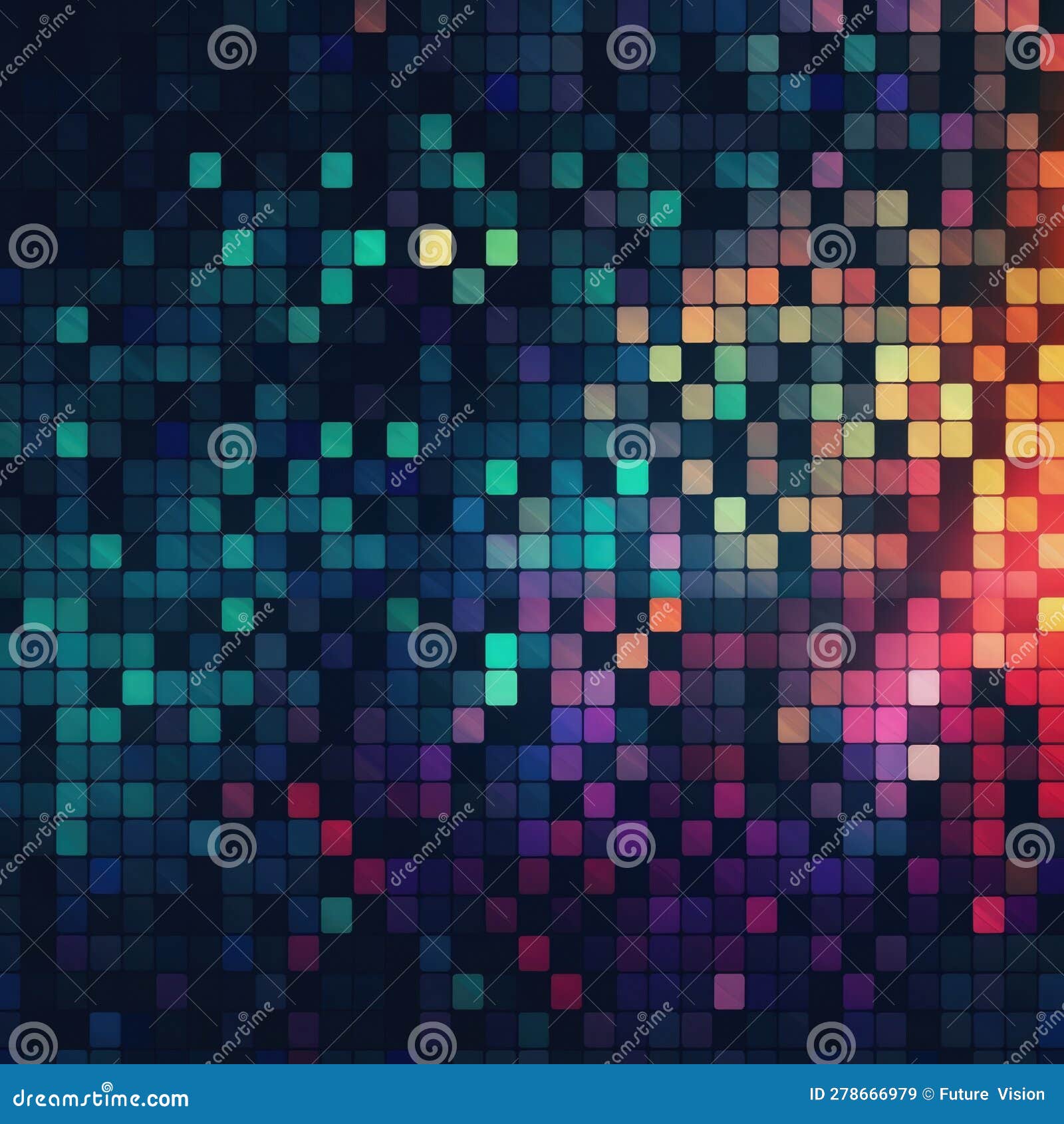 Close Up of Multi Coloured Mosaic Background, Created Using Generative ...