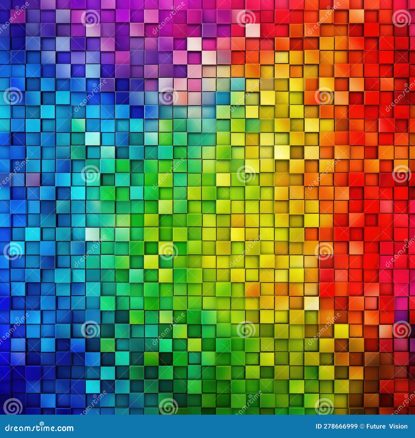 Close Up of Multi Coloured Mosaic Background, Created Using Generative ...