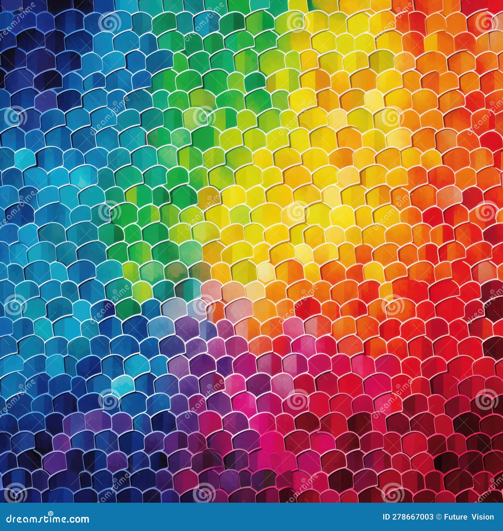 Close Up of Multi Coloured Mosaic Background, Created Using Generative Ai Technology Stock ...