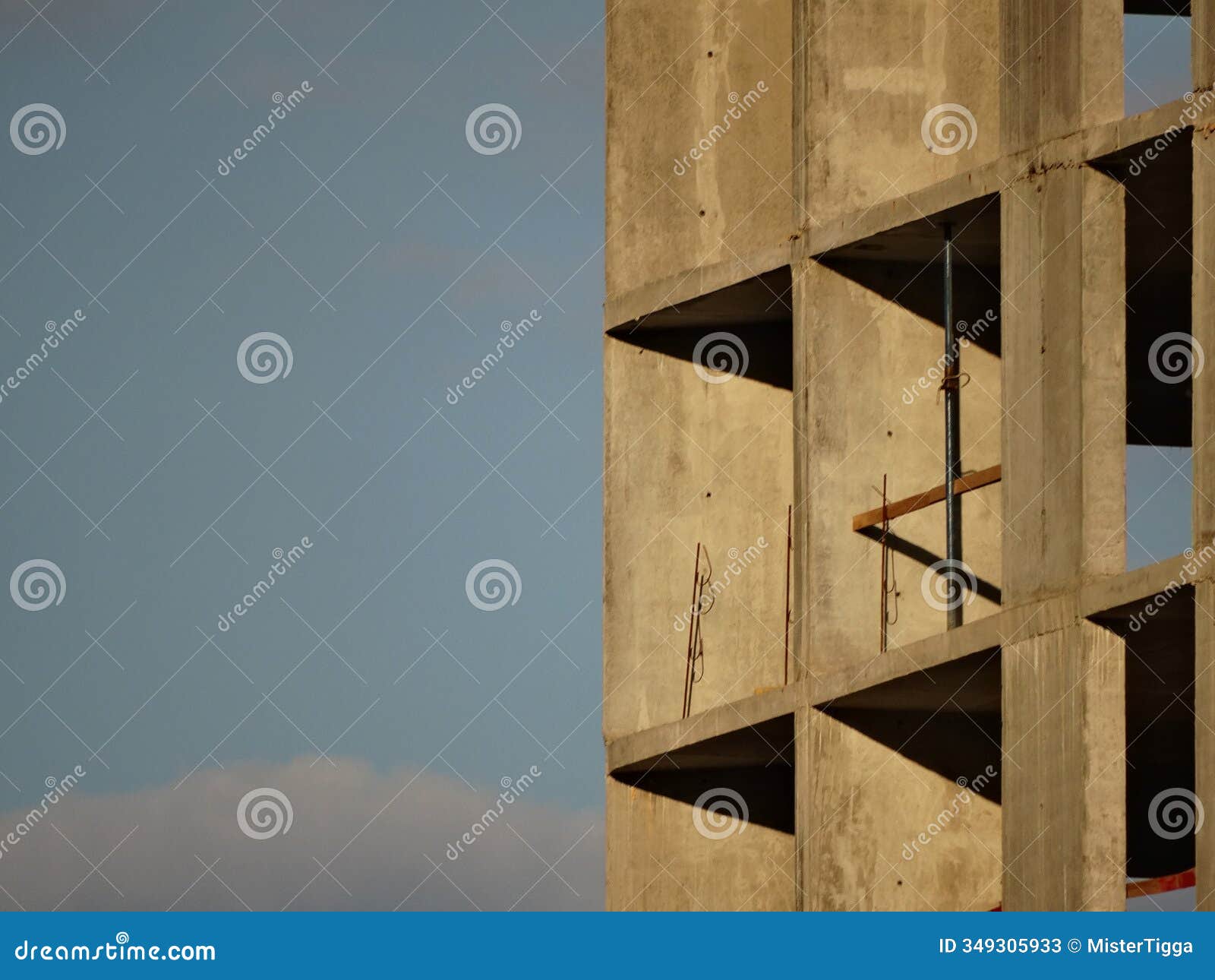 Close-up of a Multi-story Building Under Construction, Focusing on Its ...