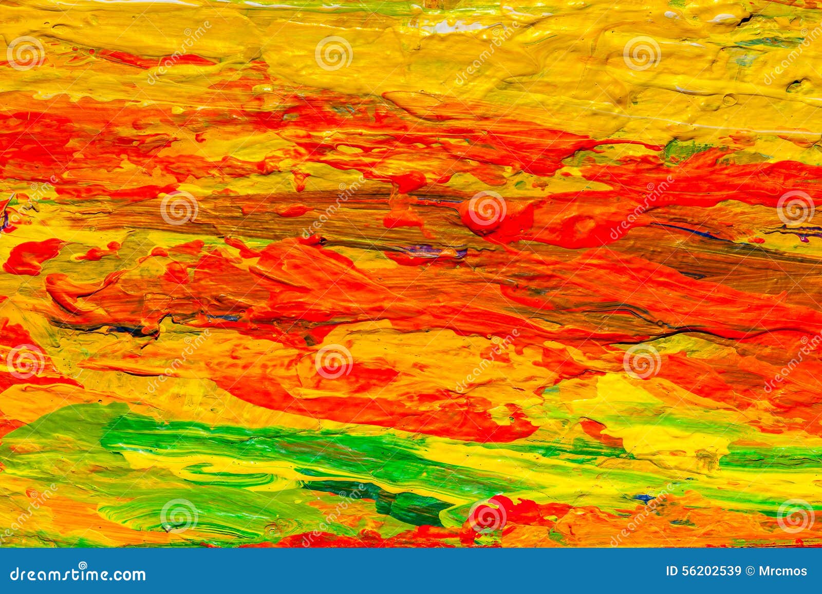 Close Up Multicolor Acrylic Color Painted on Canvas Stock Image - Image ...