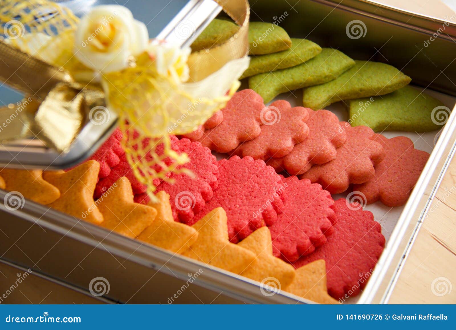 Close Up of Multicolored Biscuits in Different Shapes Stock Photo ...
