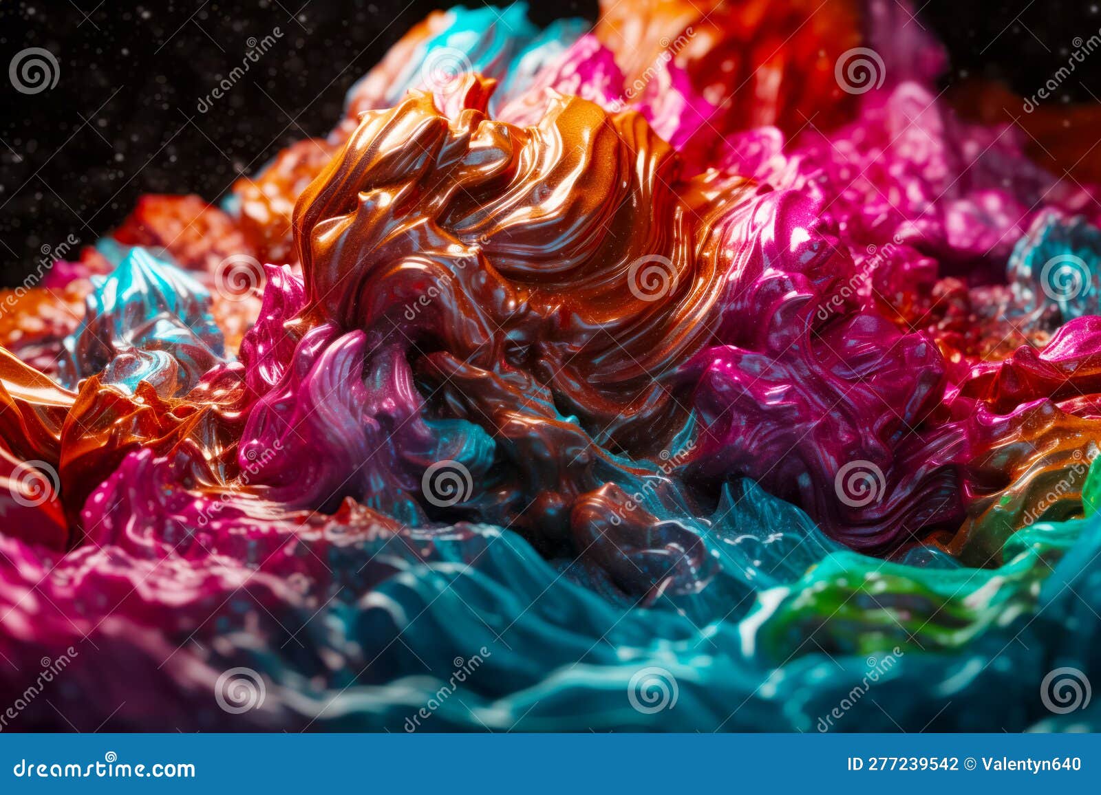 Close Up of Multicolored Object with Water Droplets on it. Generative ...
