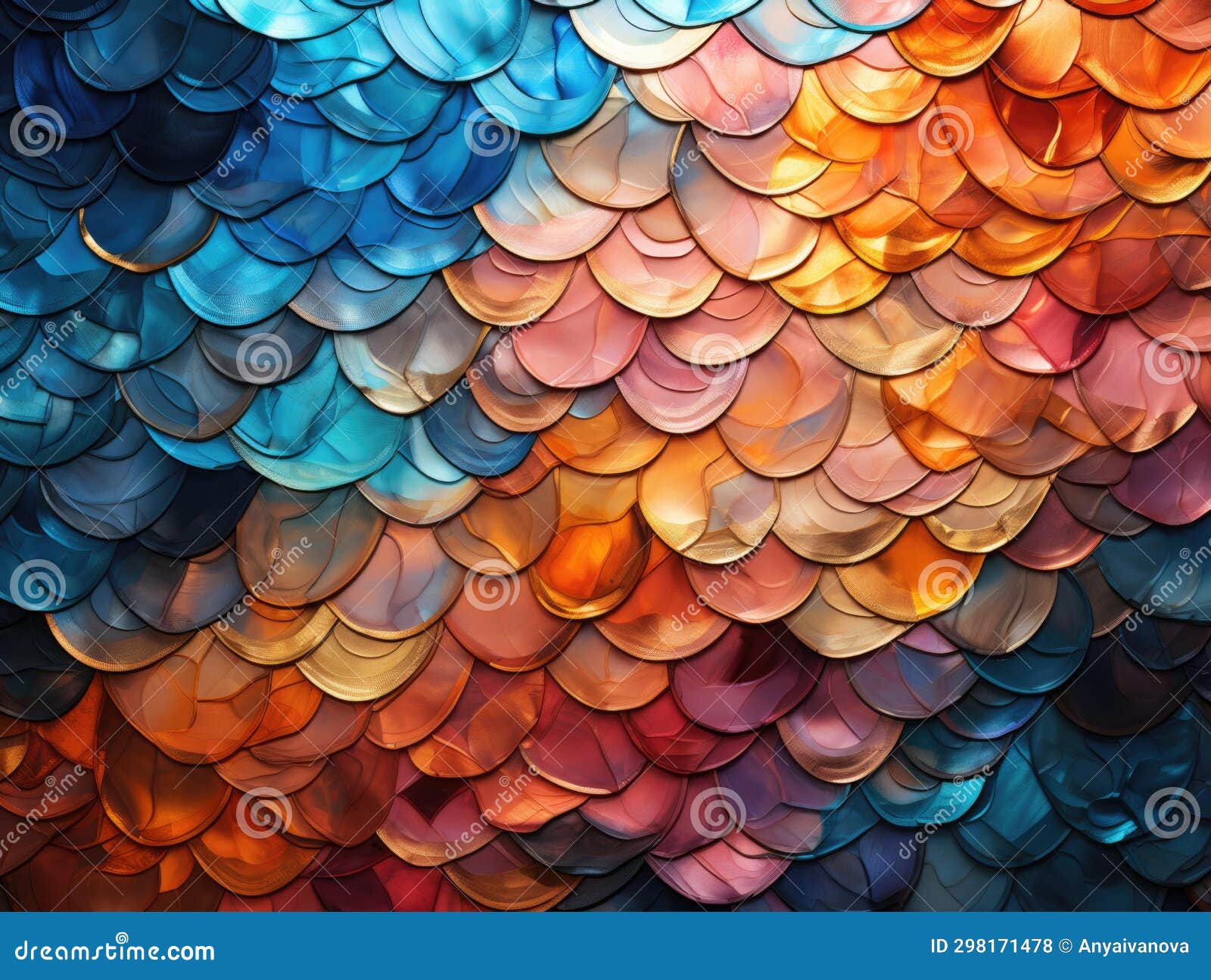 A Close Up of a Multicolored Pattern of Feathers Stock Photo - Image of ...
