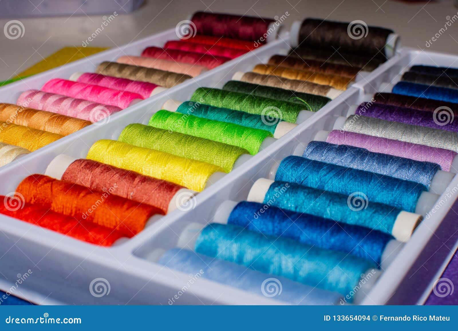 Close-up Multicolored Sewing Threads. Multicolored Background Stock ...