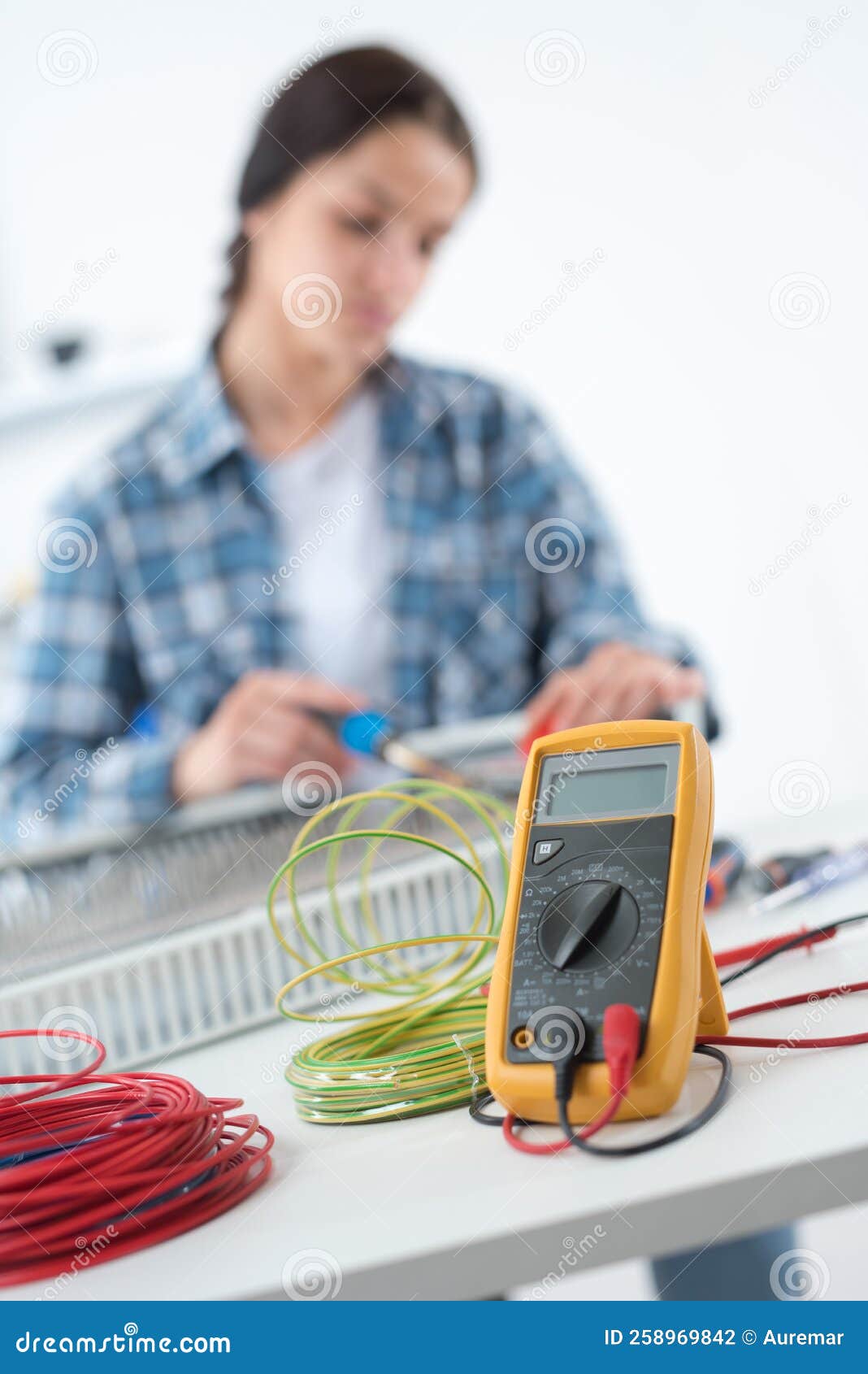 Close up multimeter stock photo. Image of technician - 258969842