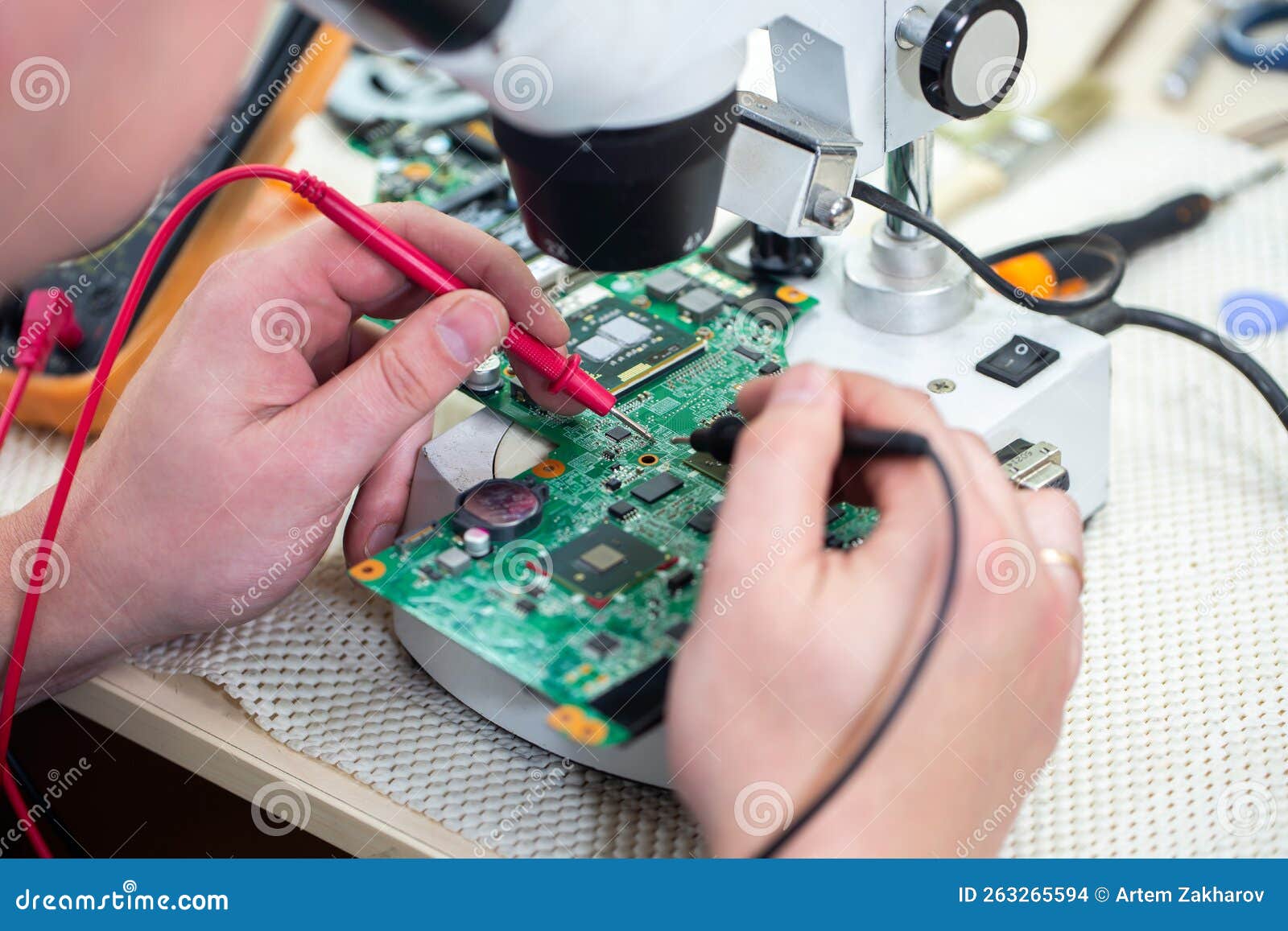 Close-up Multimeter on the Laptop. Stock Photo - Image of detail ...