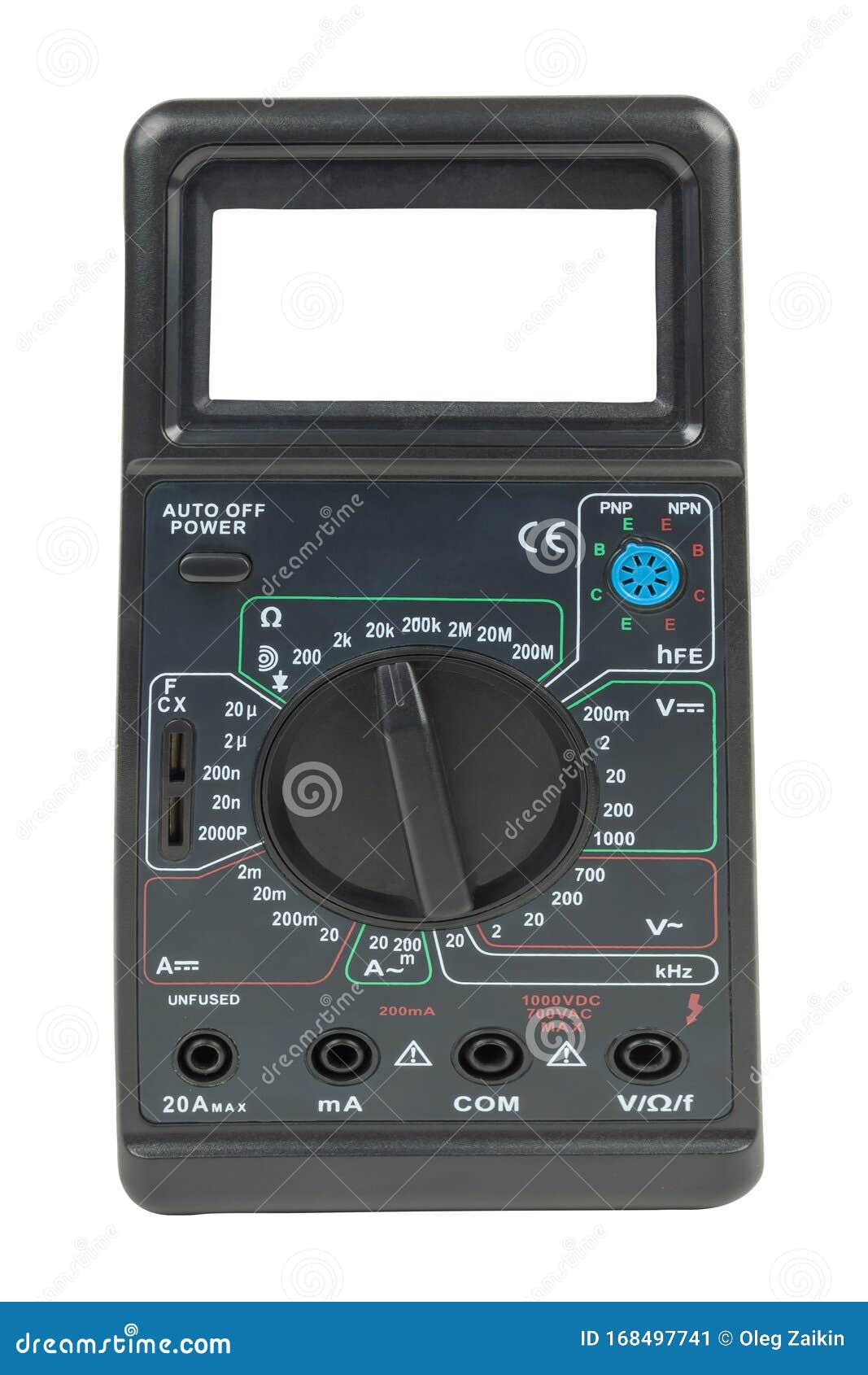 Close-up Multimeter on a White Background. White Screen Place for Text ...