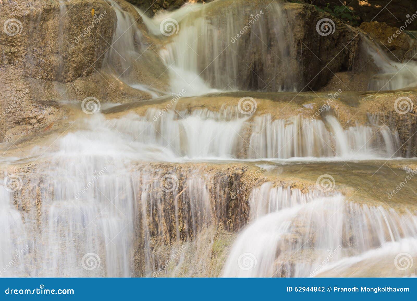Close Up Multiple Layer Waterfalls Stock Photo - Image of forest ...