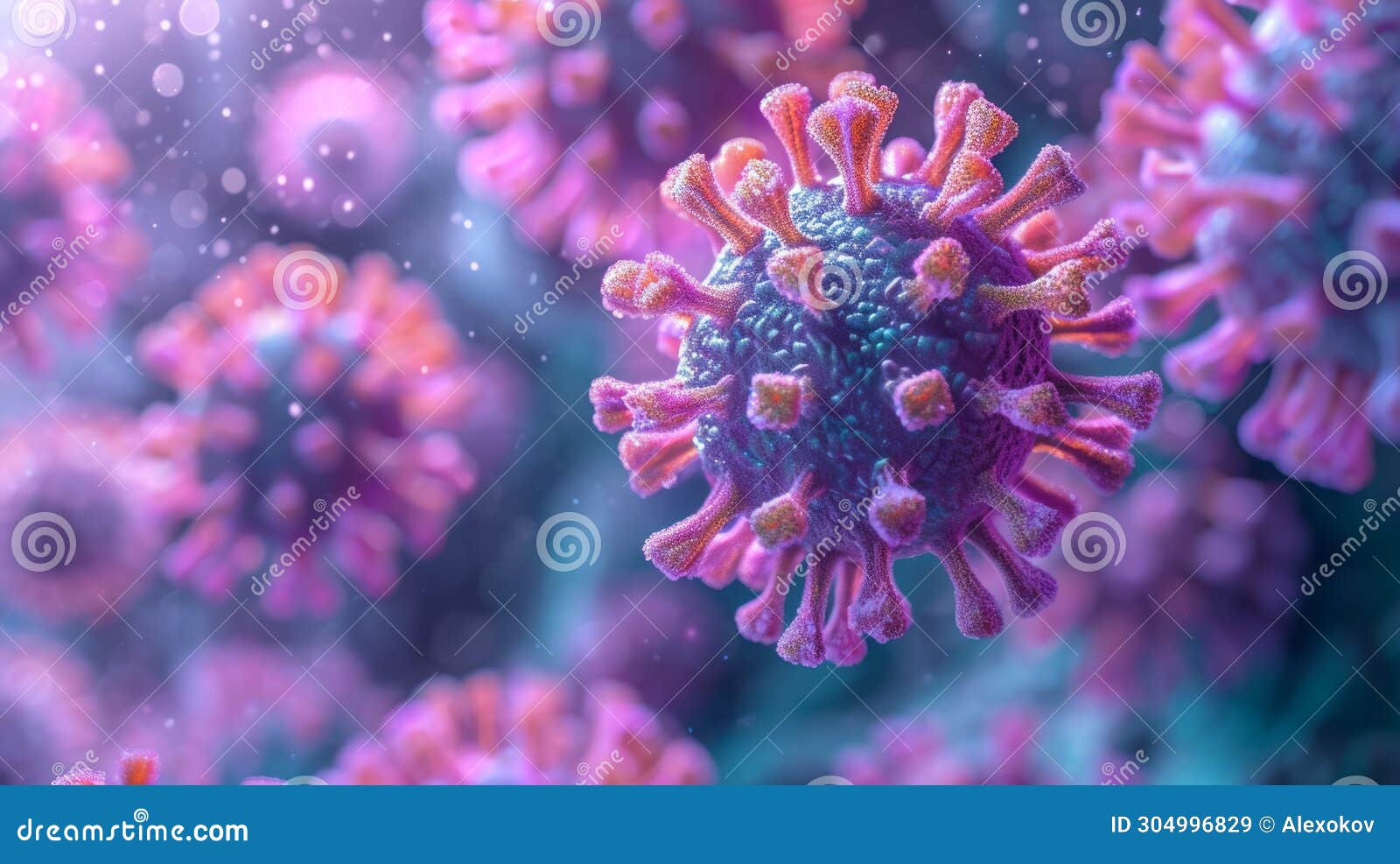 Close-up of Mumps Virus Under Microscope AI Generated Stock ...