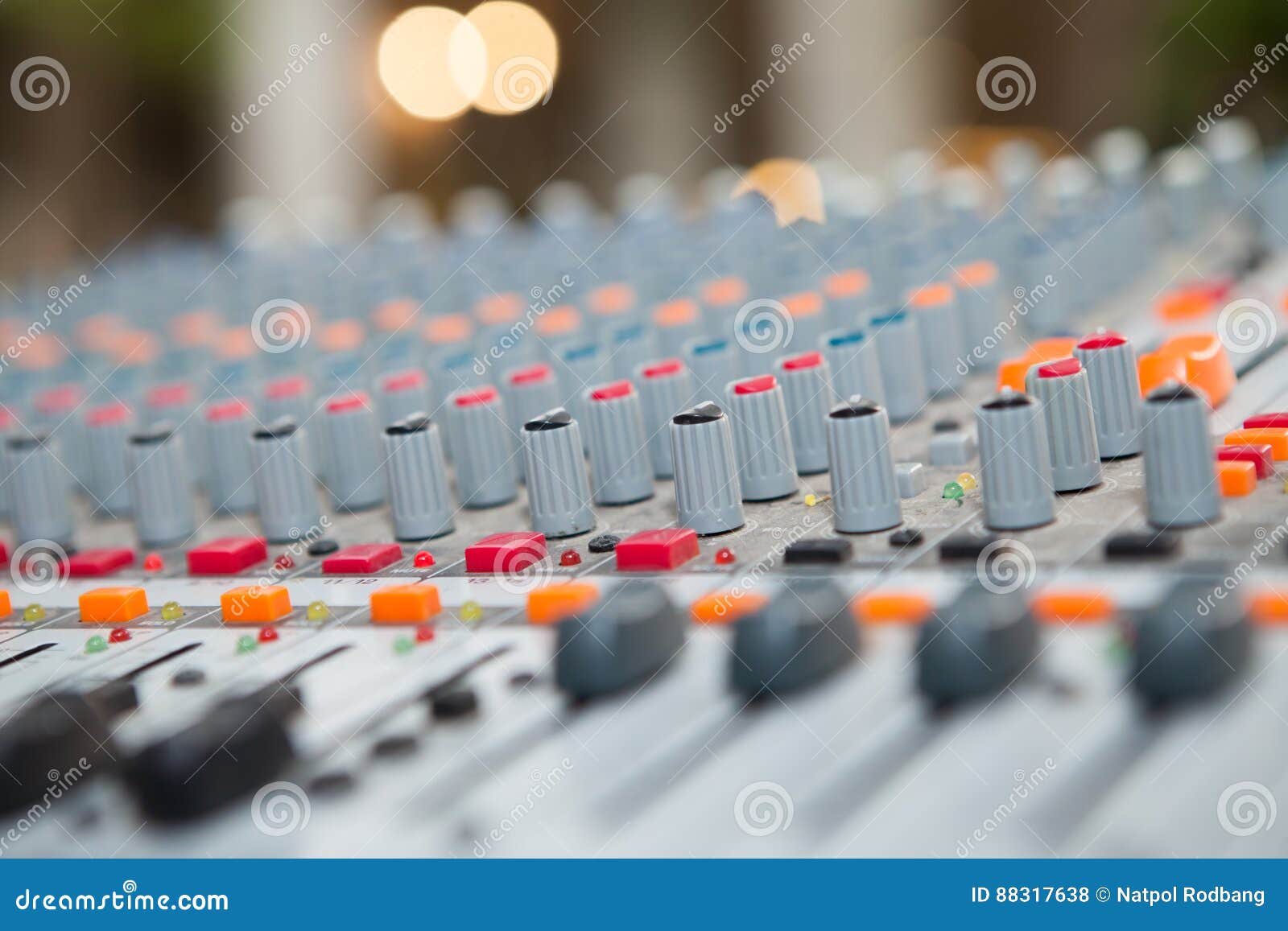 Close-up of Music Mixer Button, Setting Volume Adjustment Tools Stock ...