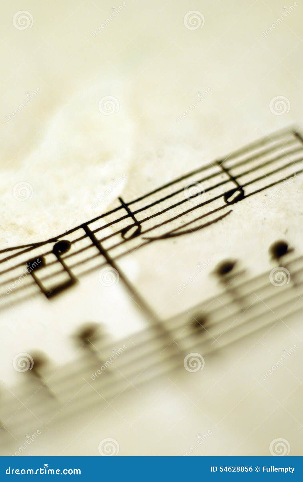 Close up of music score stock photo. Image of instrument - 54628856