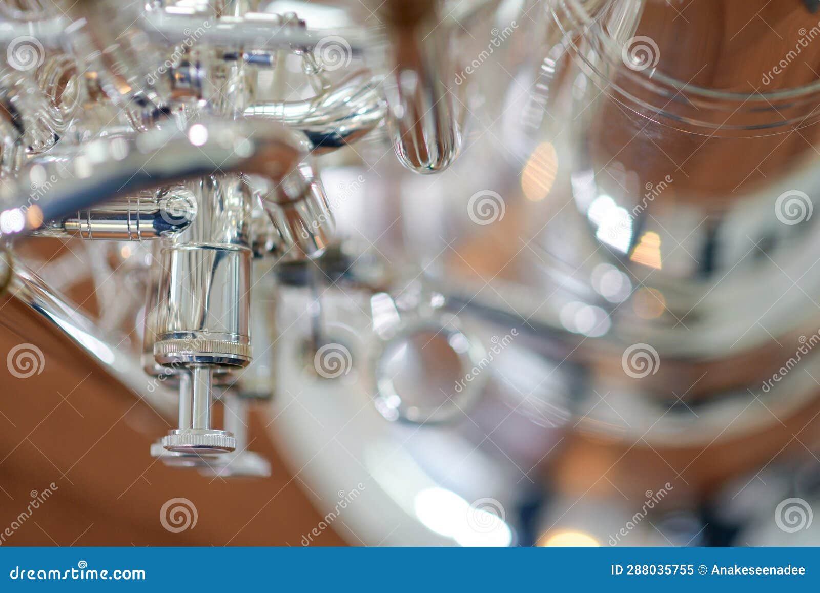 Close-up of Musical Instrument Buttons BRASS INSTRUMENT Stock Image ...