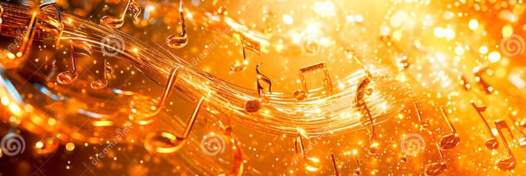 A Close Up of a Musical Note and Music Notes on Fire, AI Stock Photo ...