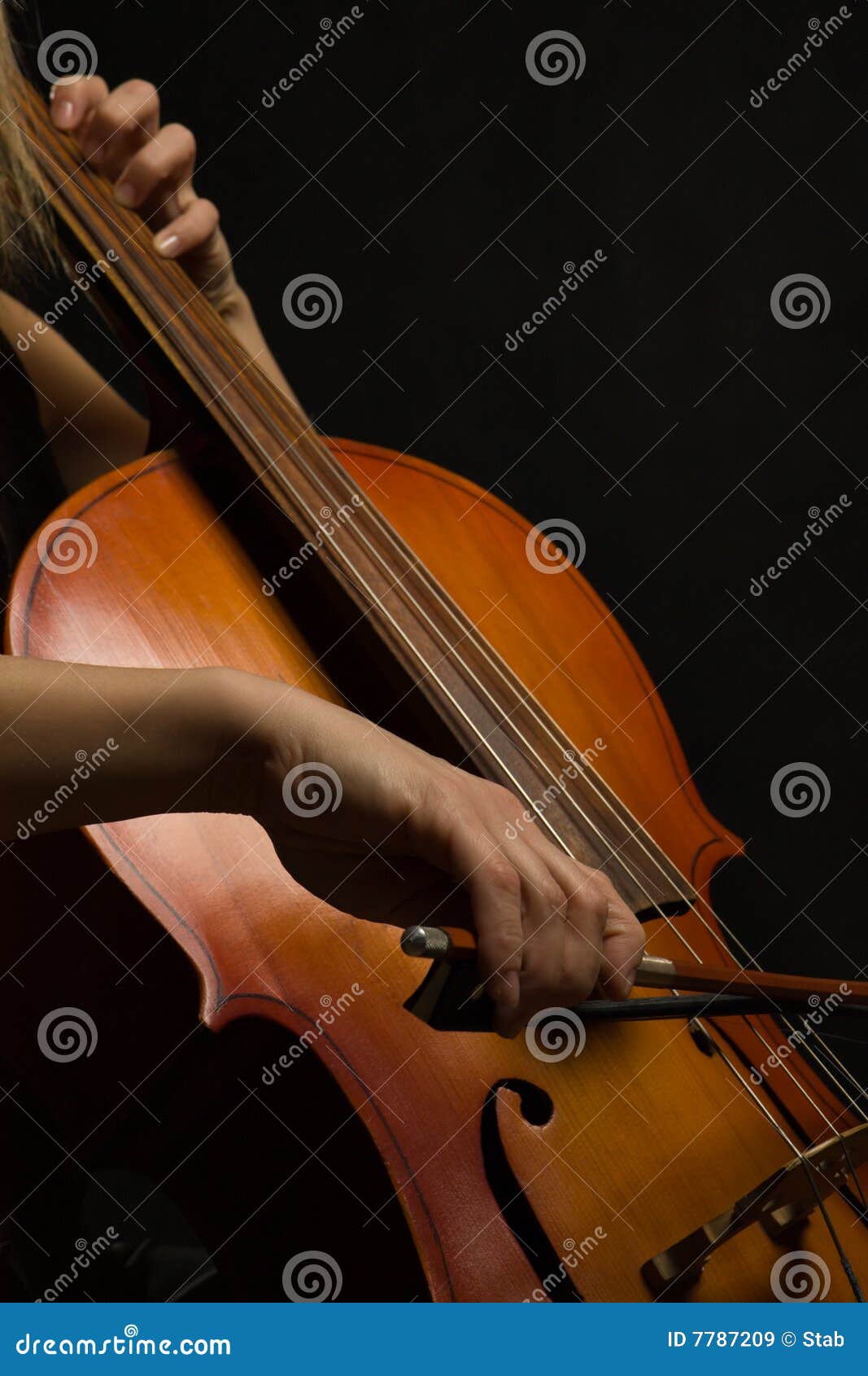Close Up Musician Hands with Cello Stock Image - Image of person ...