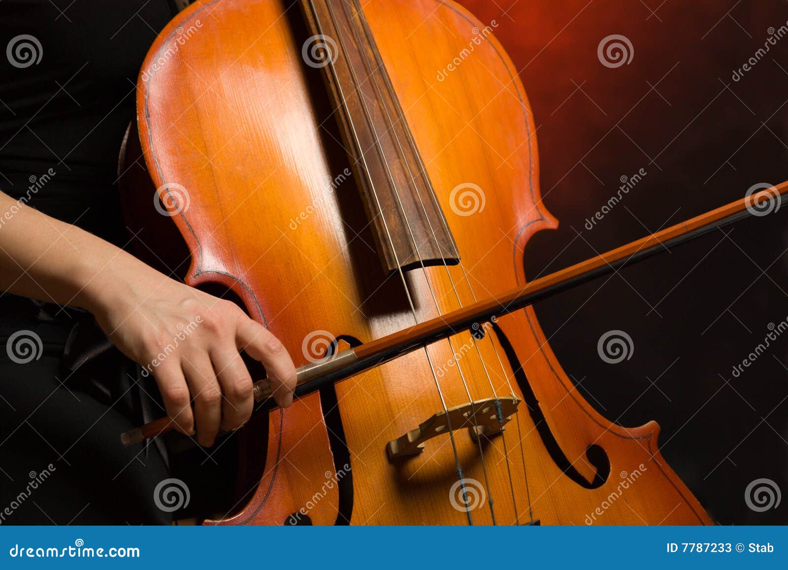 Close Up Musician Hands with Cello Stock Image - Image of music ...