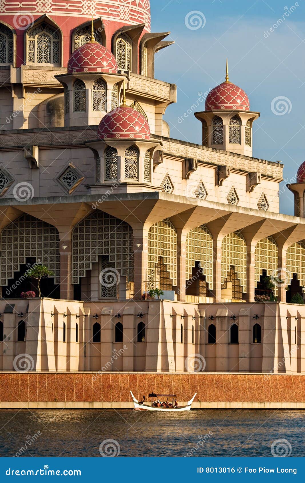 Close up of muslim mosque stock photo. Image of lake, putra - 8013016
