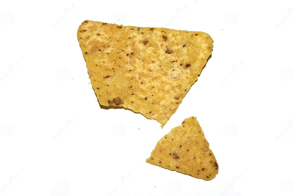 Close Up of Nacho Corn Crisp Chip Triangle Shape Snack Stock Image ...