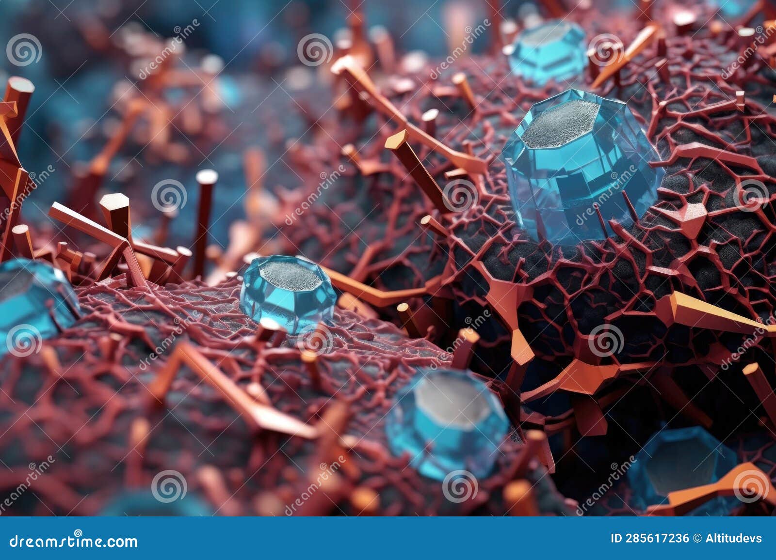 Close-up Of Nanomaterials Under A Powerful Microscope Royalty-Free ...