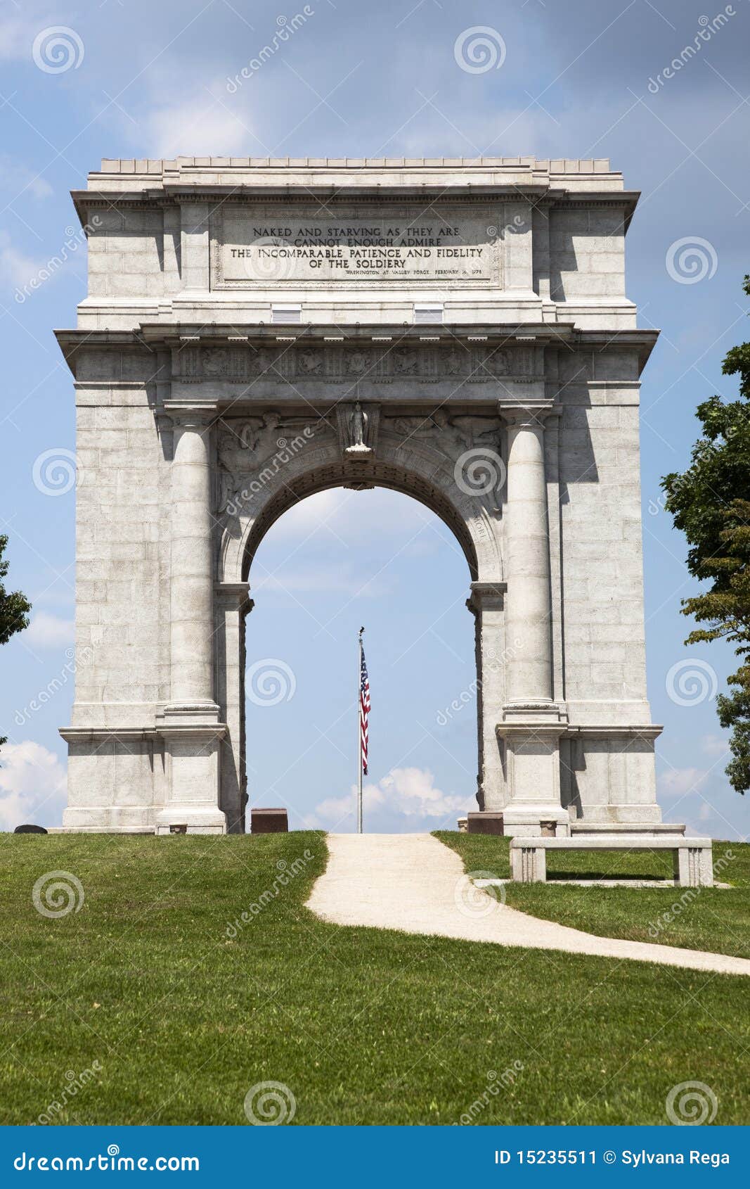 Close Up of National Memorial Arch at Vally Forge Stock Image - Image ...