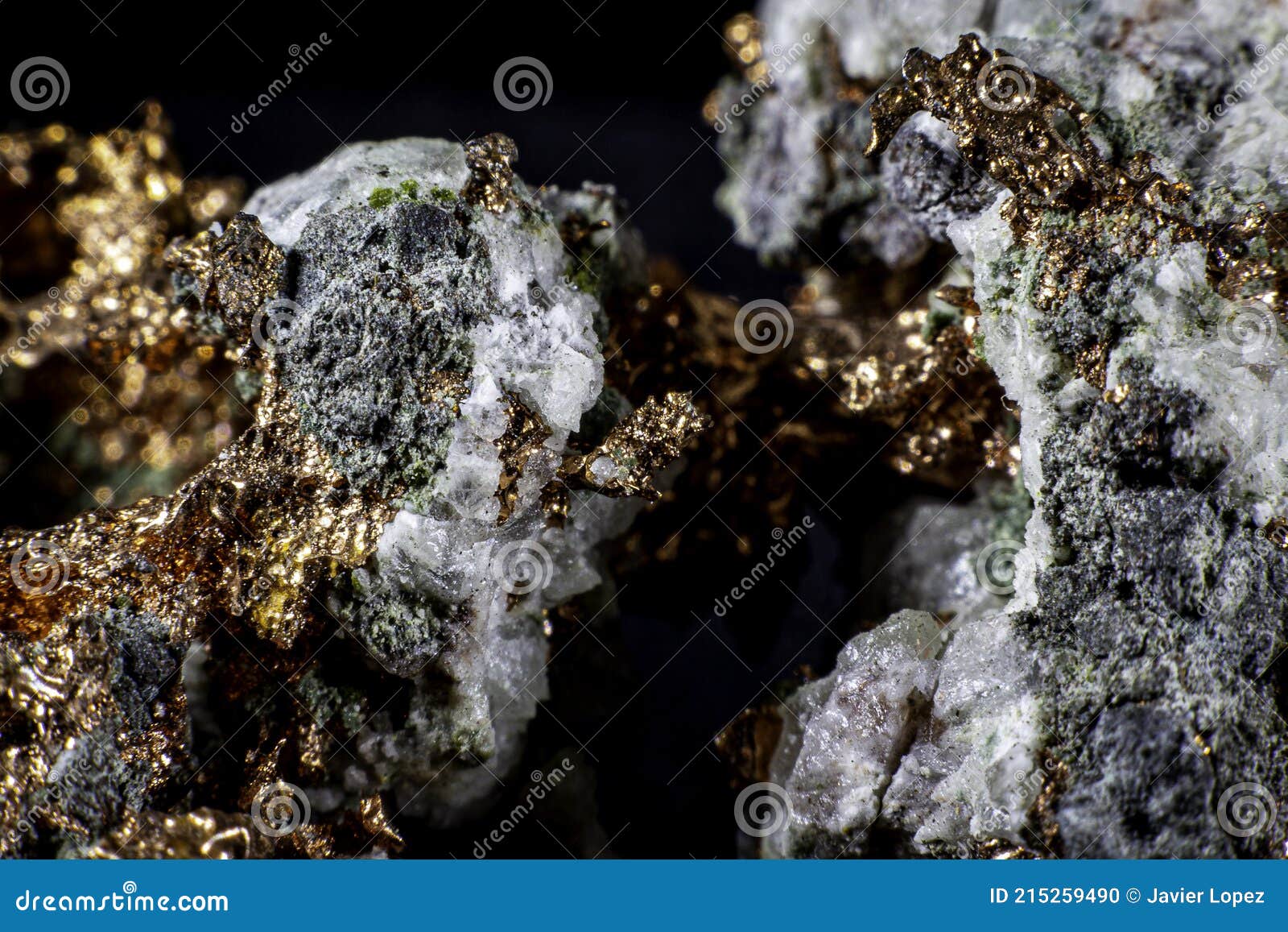 Close Up of Native Copper Integrated in a Rock Stock Photo - Image of ...