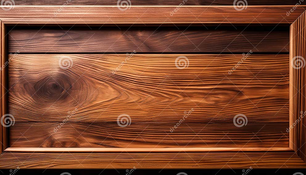 Close-up of Natural Wood Texture in Rectangular Wooden Frame Stock ...