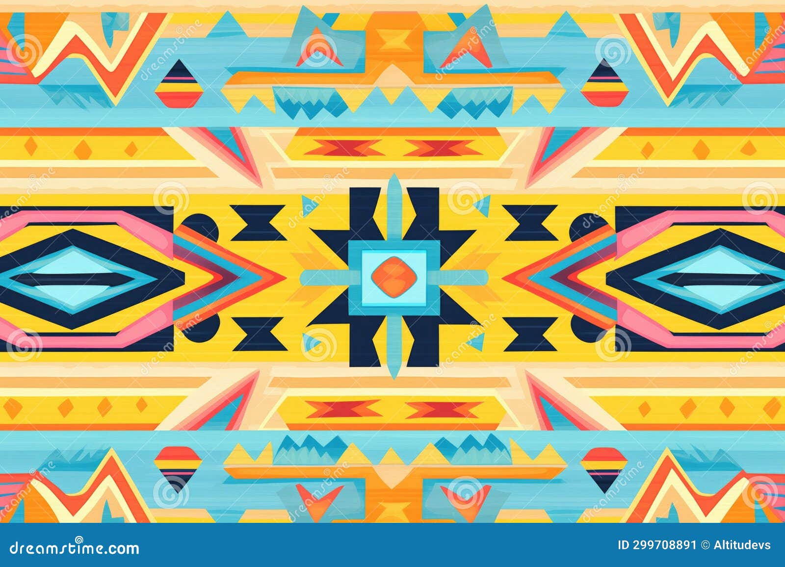 Close-up on a Navajo Blanket Pattern Stock Image - Image of design ...