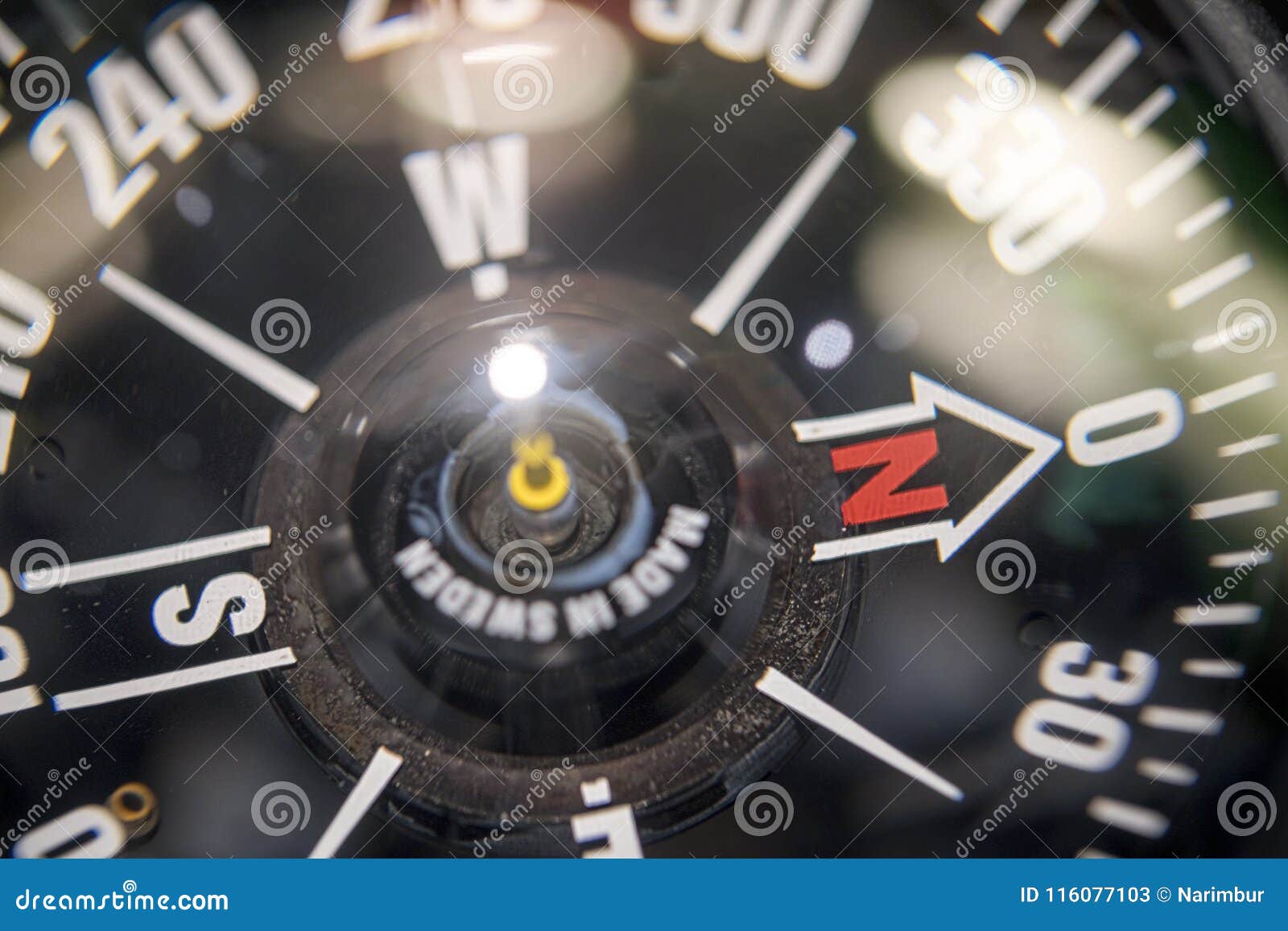Close Up of a Naval Compass Stock Image - Image of glass, gyroscope ...