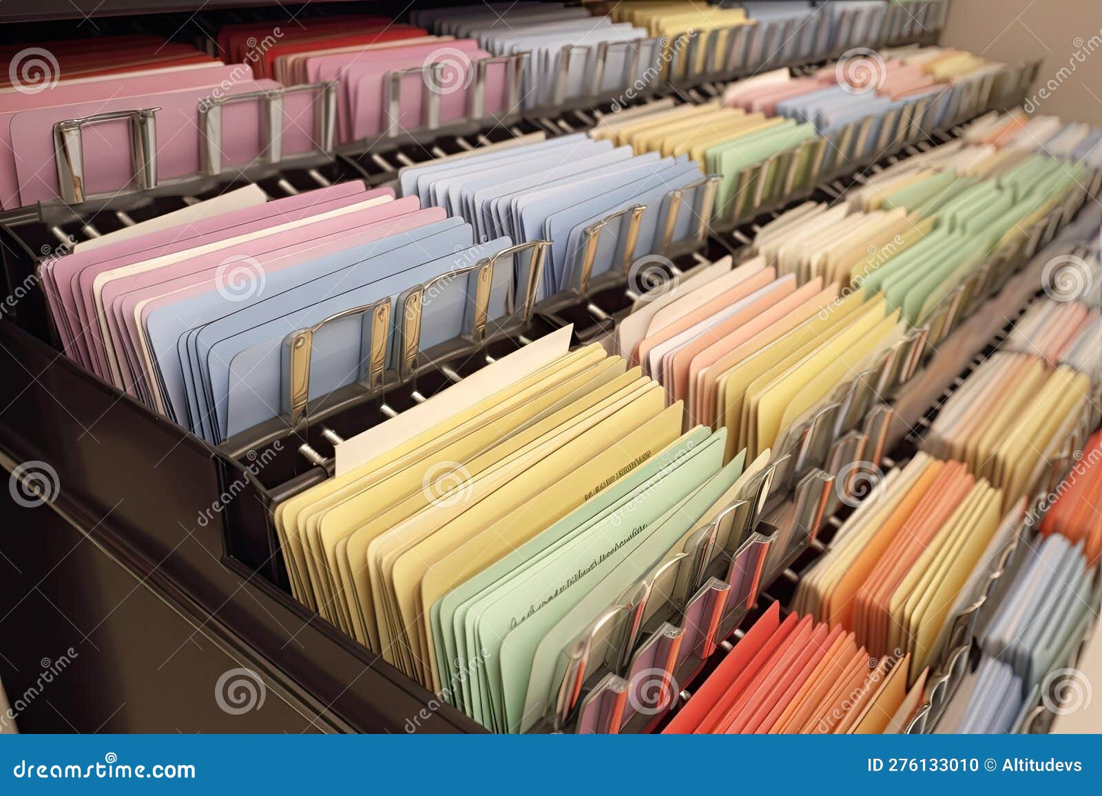 Close-up of a Neat and Orderly Documentation Filing System Stock ...