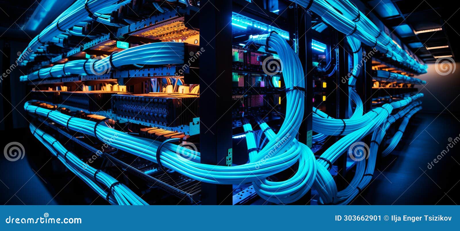 Close-up Of Cables Being Connected To 5g Transmitter For Ultrafast And ...