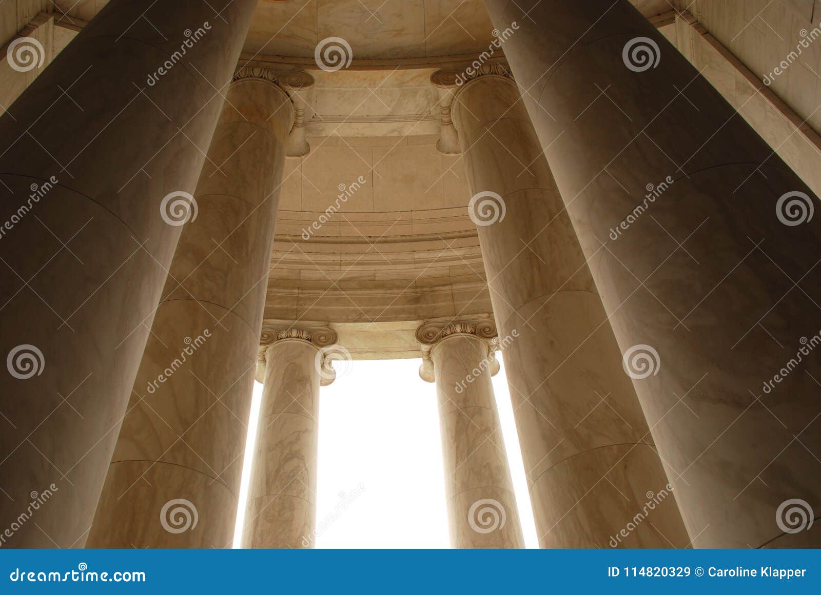 Close Up of Neoclassical Architecture Ionic Columns Stock Image - Image ...