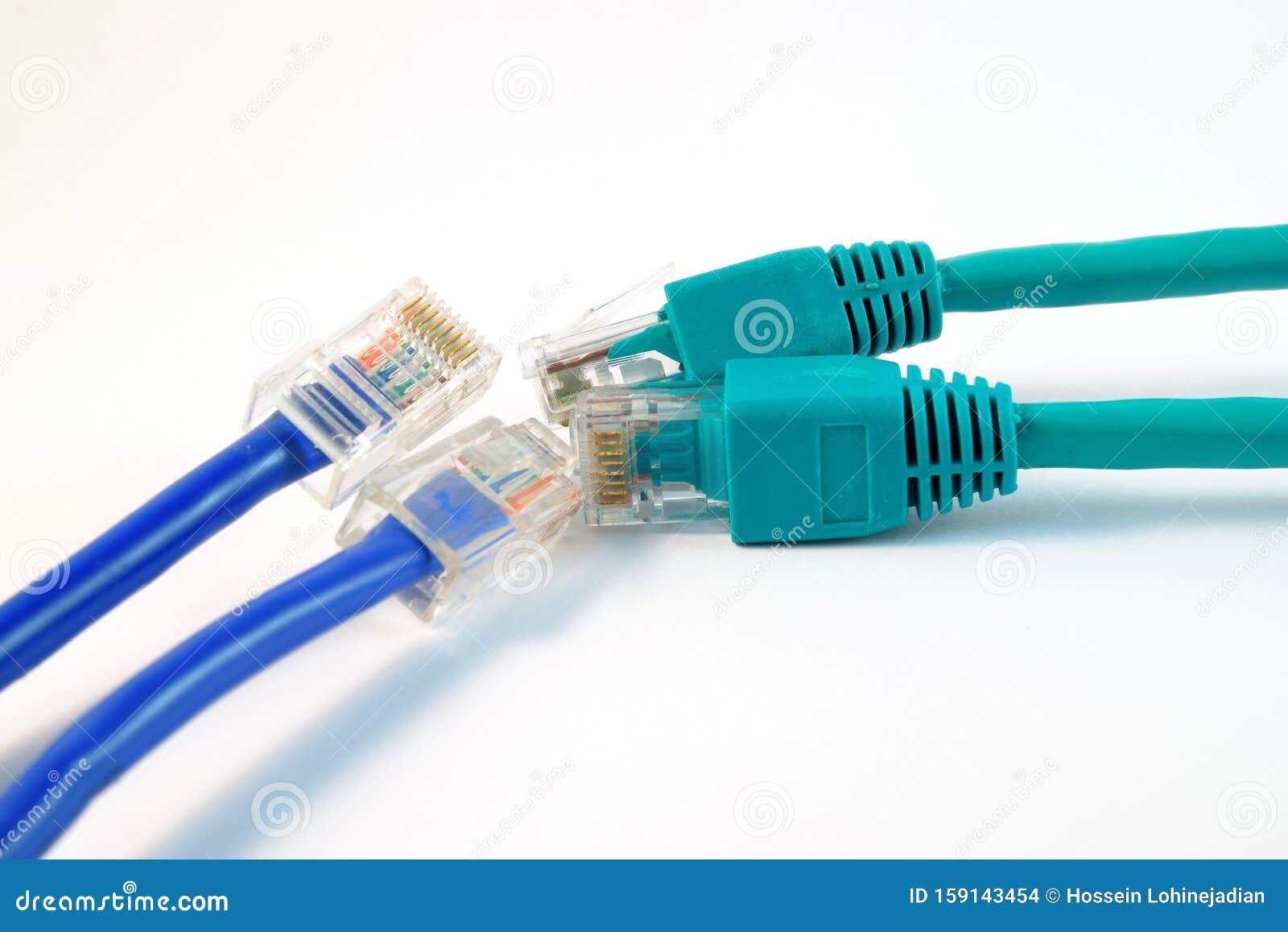 Close-up Network Cable on White Background, Internet Connection Stock ...