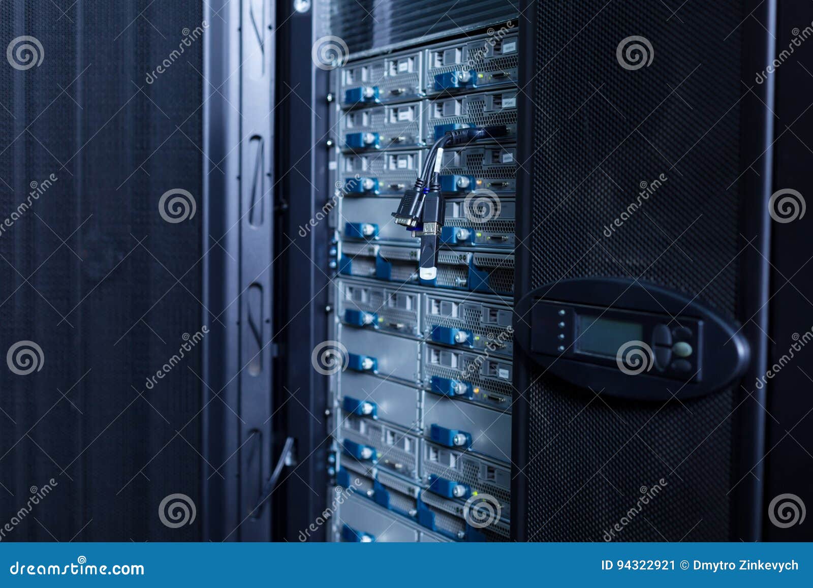 Close Up of a Network Server Standing in the Data Center Stock Image ...