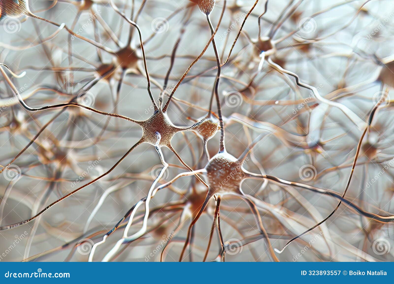 A Close Up of Neurons Connected To Each Other in a Group Stock ...