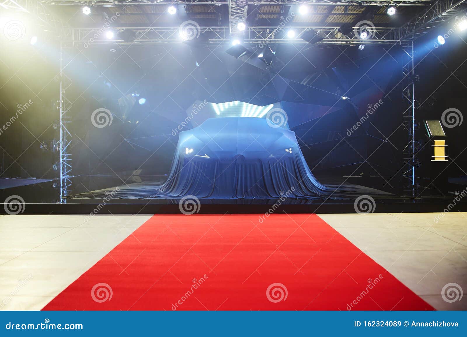 Close Up of a New Car Hidden Under Cover. Stock Image - Image of ...