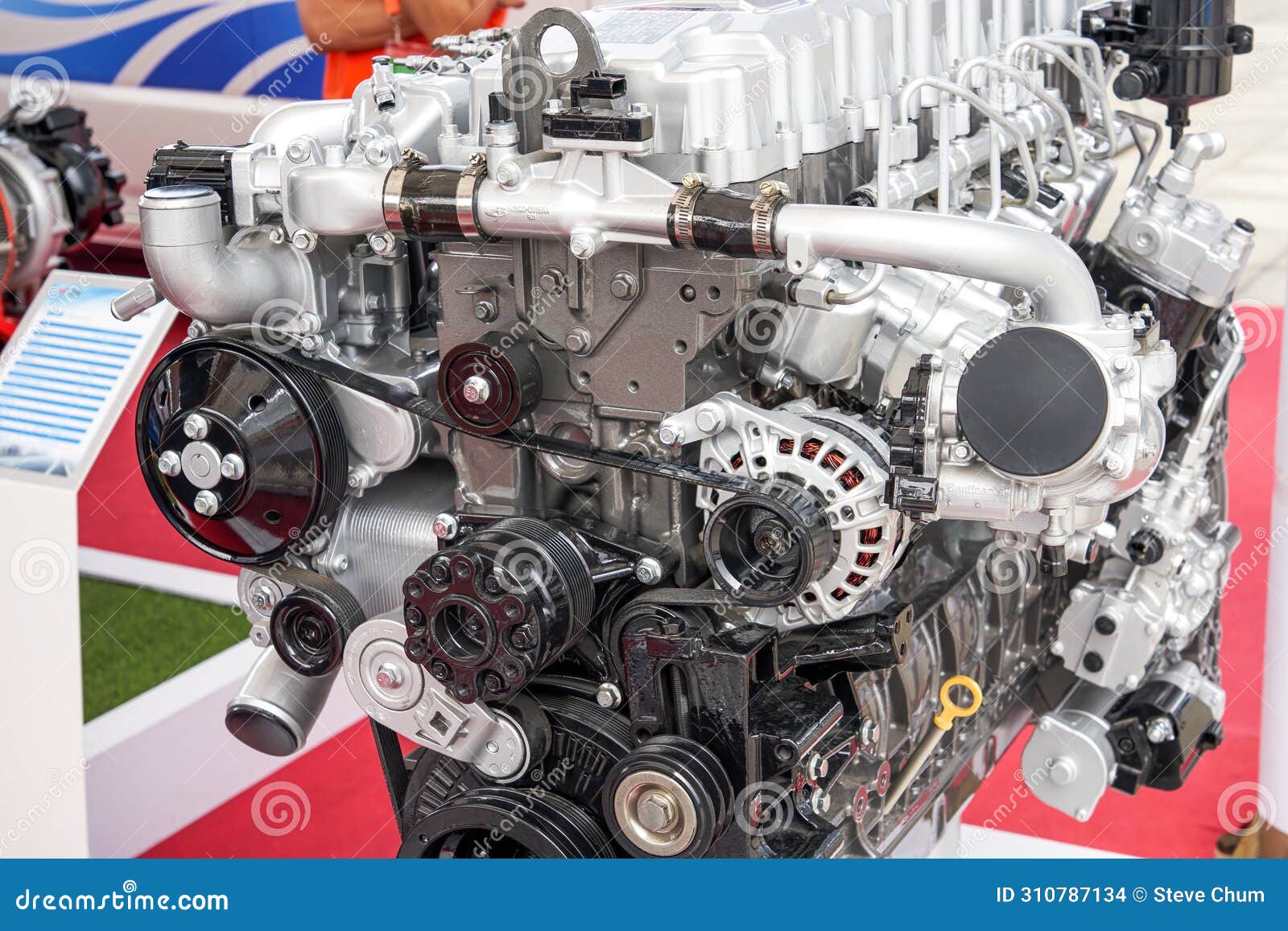 Close-up of a New Complex Automotive Internal Combustion Engine ...