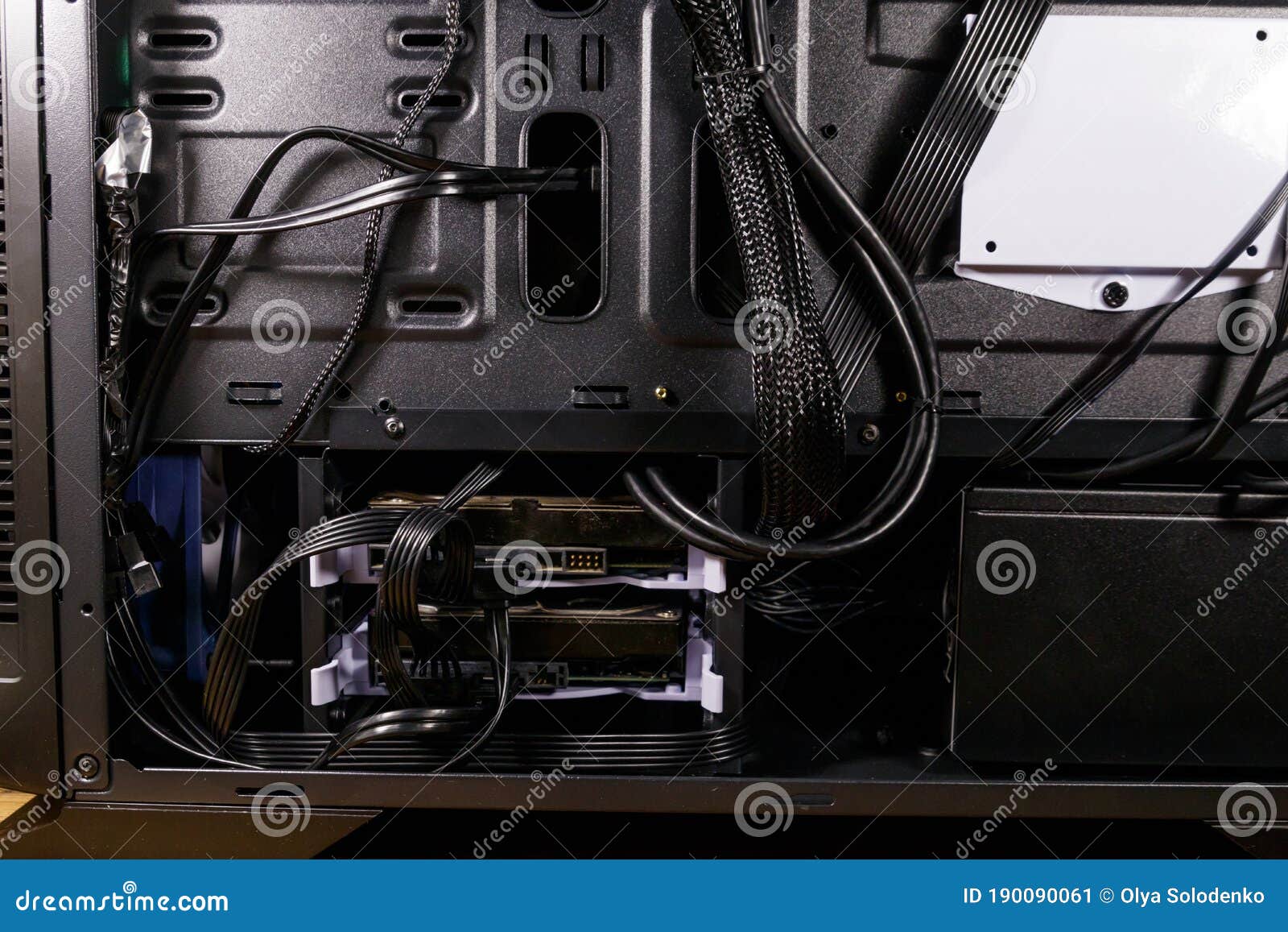 Close-up of New Computer System Unit with Installed Hard Drives ...