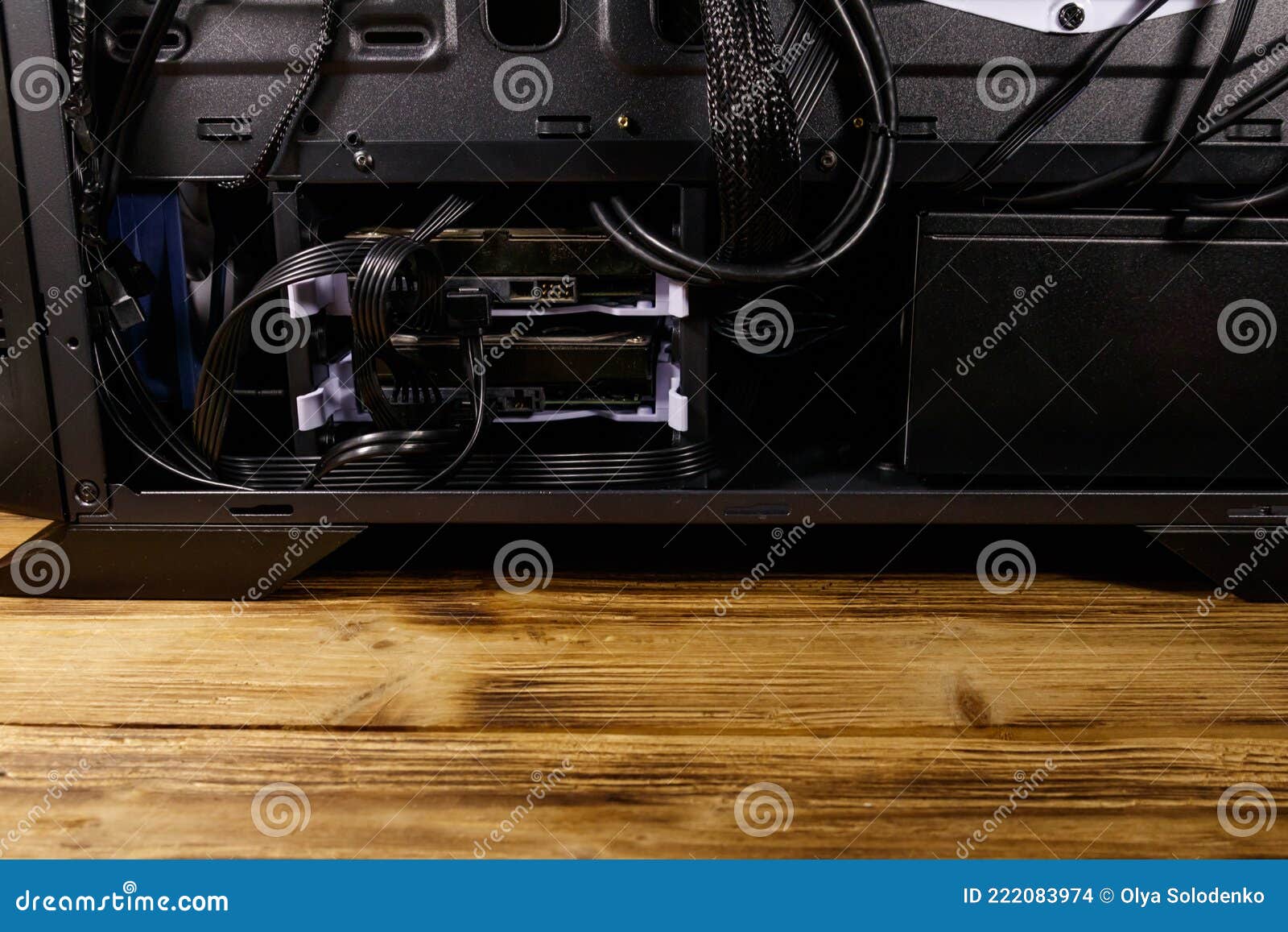 Close-up of New Computer System Unit with Installed Hard Drives ...