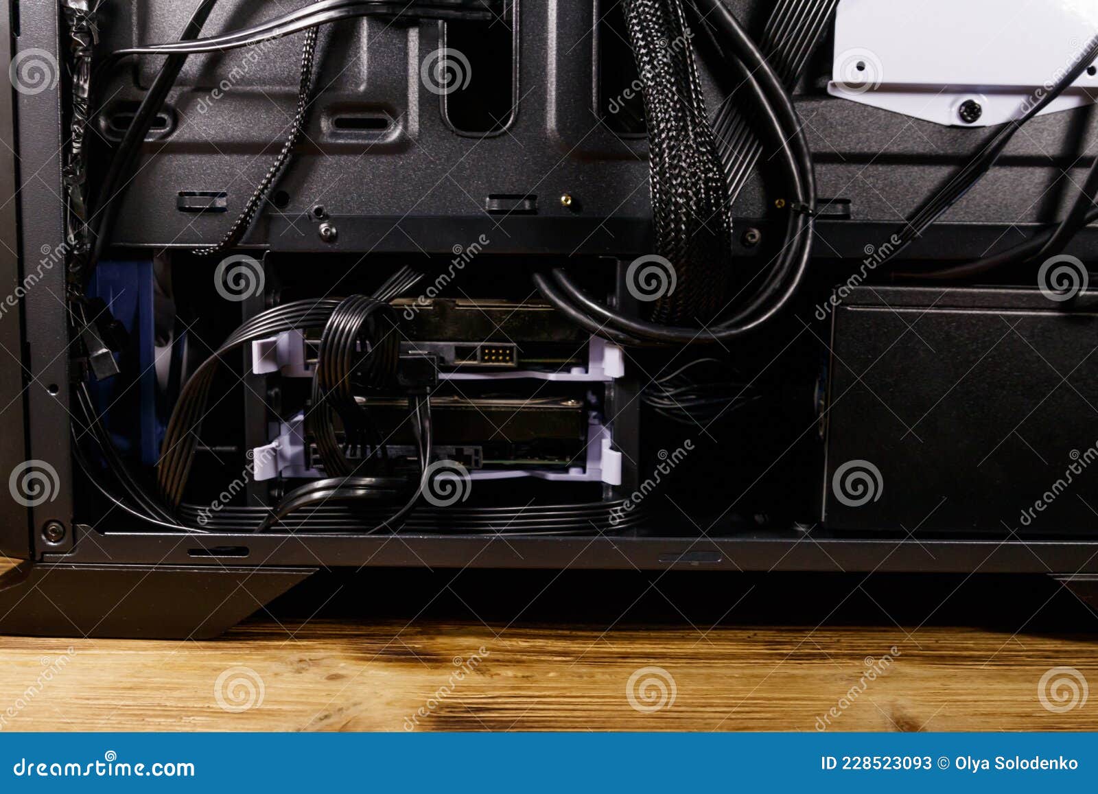 Close-up of New Computer System Unit with Installed Hard Drives ...