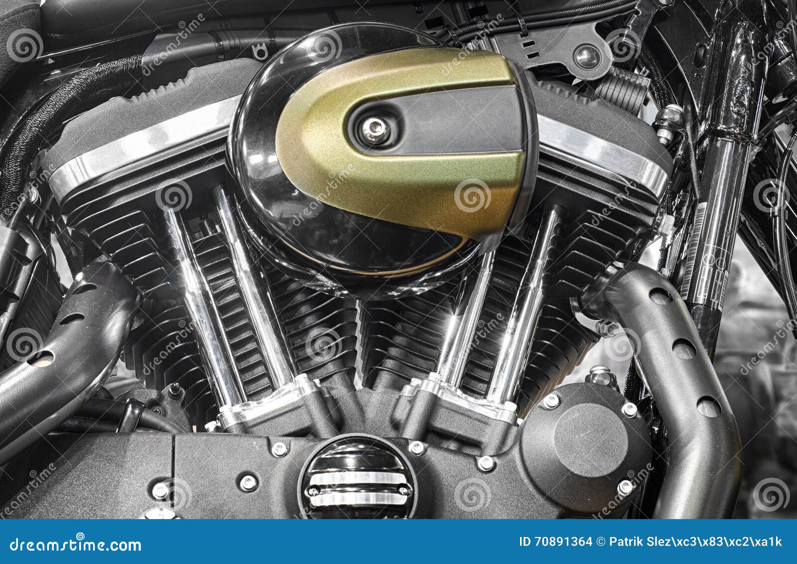 Close Up of New Motorcycle Engine Block Stock Photo - Image of detail ...