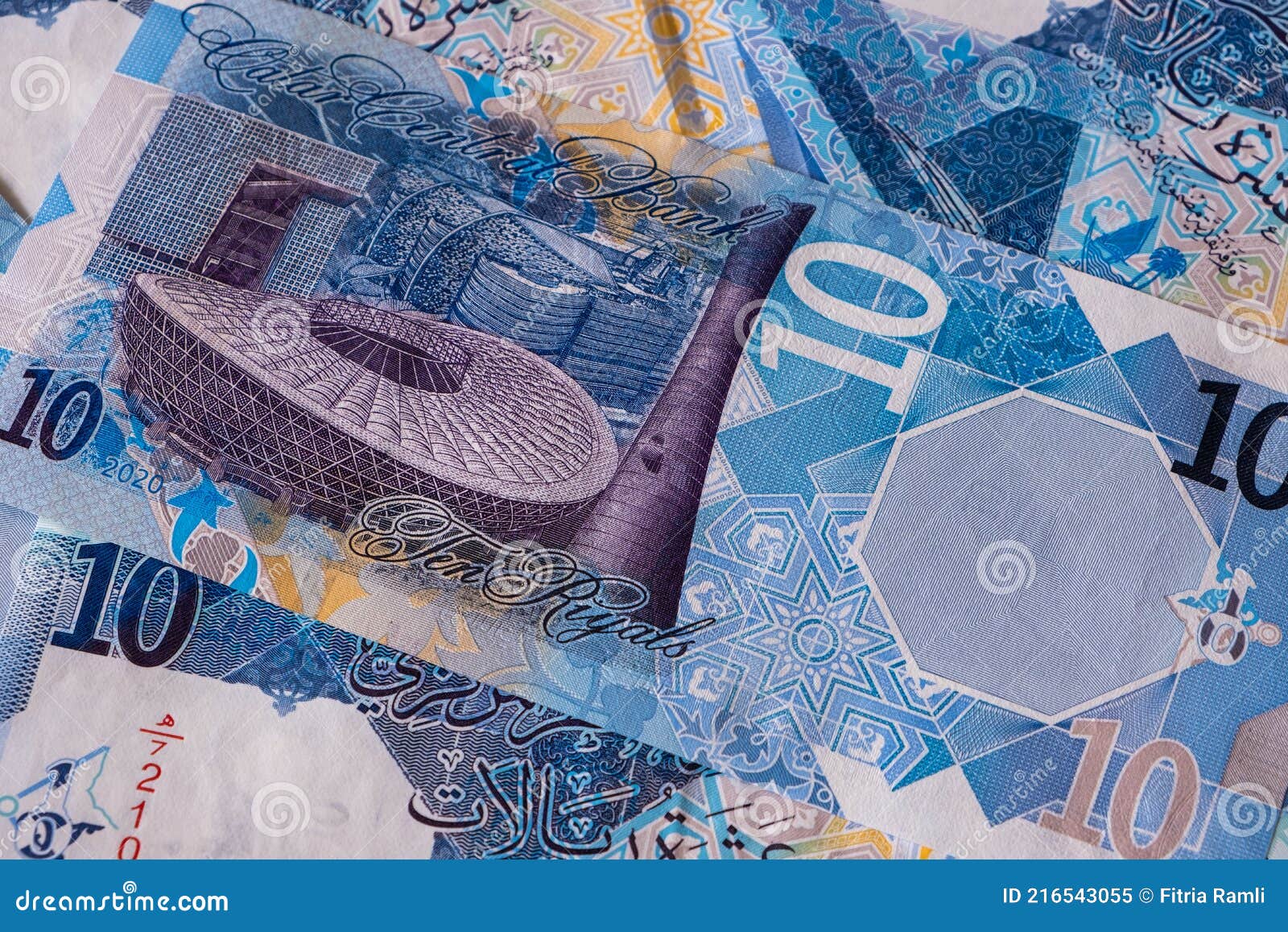 New 10 Qatari Riyal Banknote Stock Image - Image of economy, arab ...