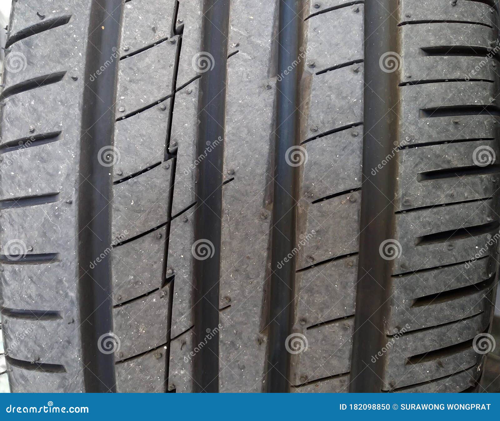 Close-up of New Tire Tread. Stock Photo - Image of tread, rubber: 182098850