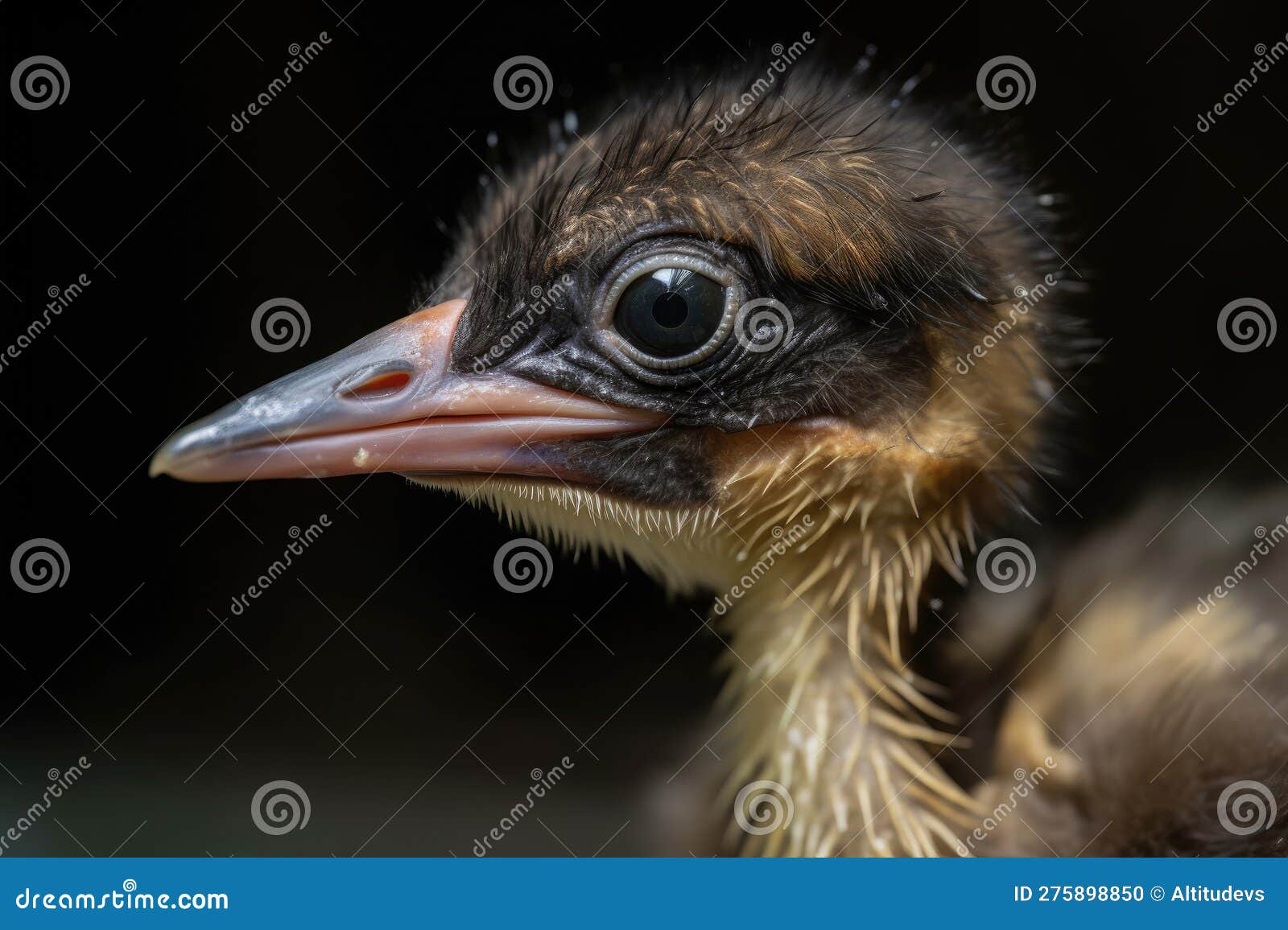 Close-up of Newborn Bird with Its Tiny Beak and Eyes Open Stock Photo ...