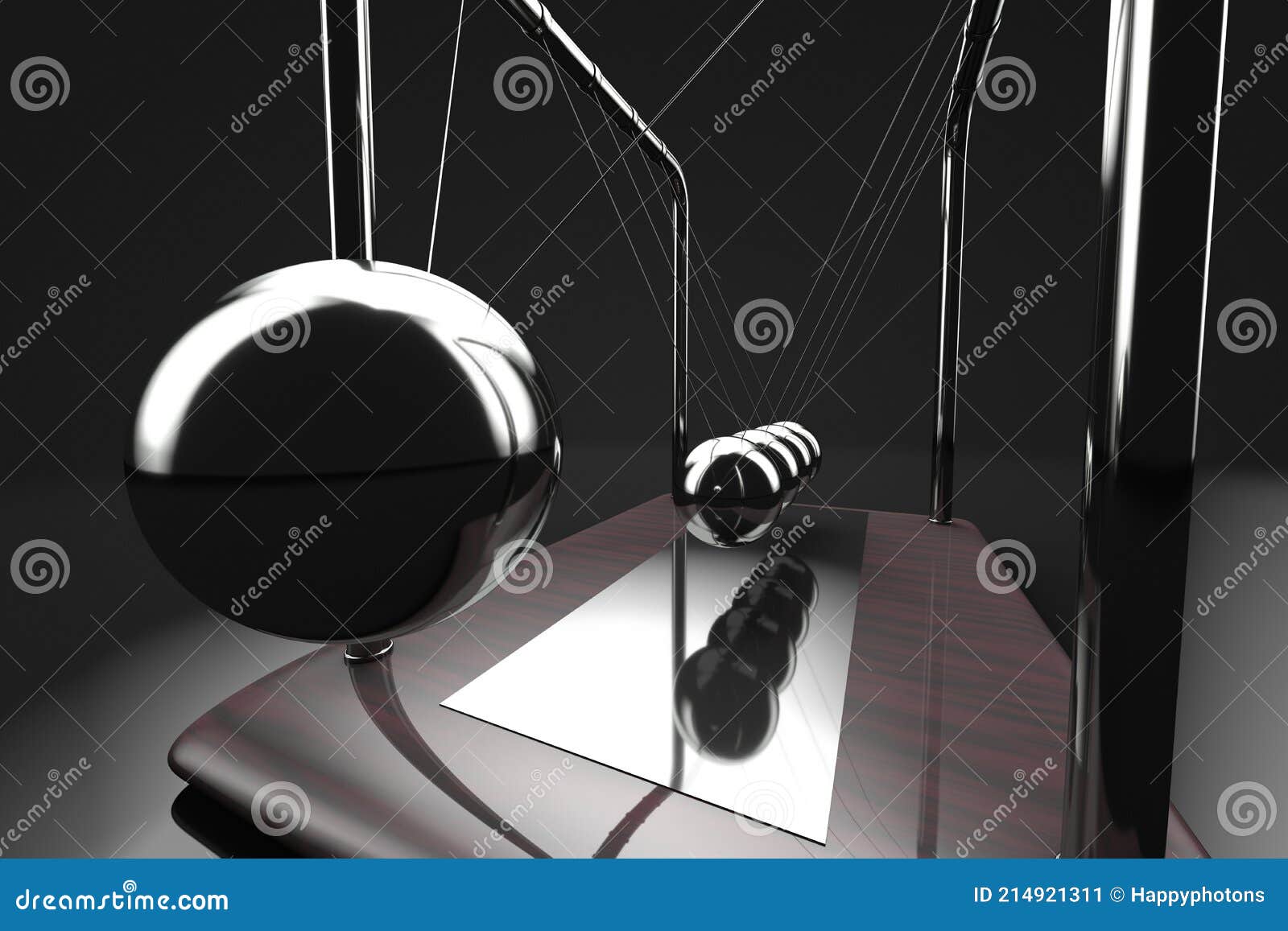 Close Up of Newton`s Cradle in Action Stock Image - Image of mechanics ...