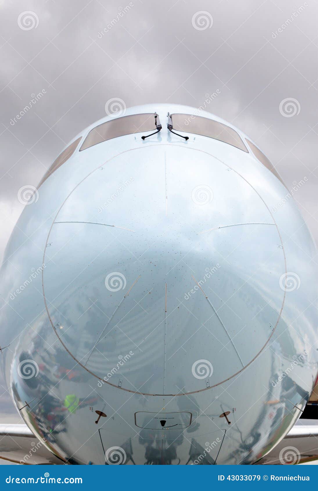 Close-up of the Nose of a Commercial Aircraft Stock Image - Image of ...