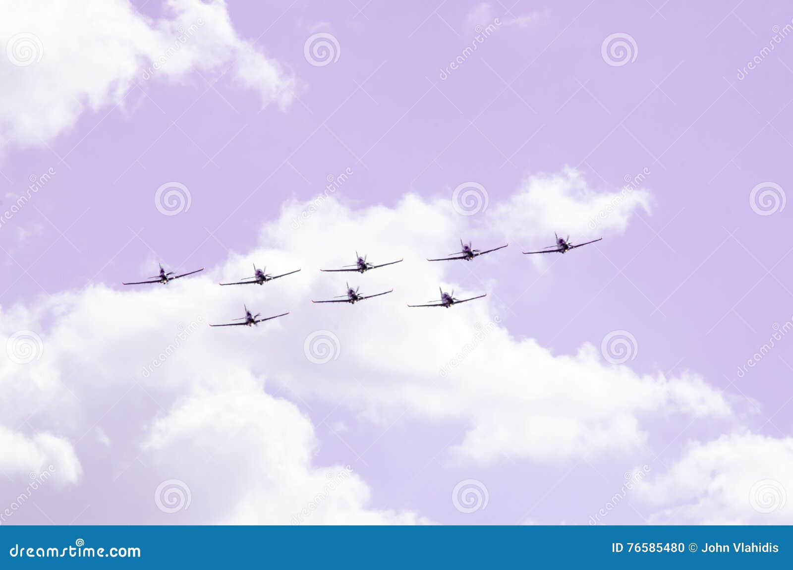 Aircraft Formation, Front Down View Stock Photo - Image of rotor ...
